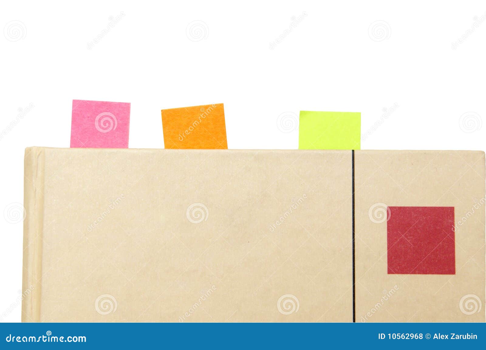 Book with sticky bookmarks stock photo. Image of orange - 10562968