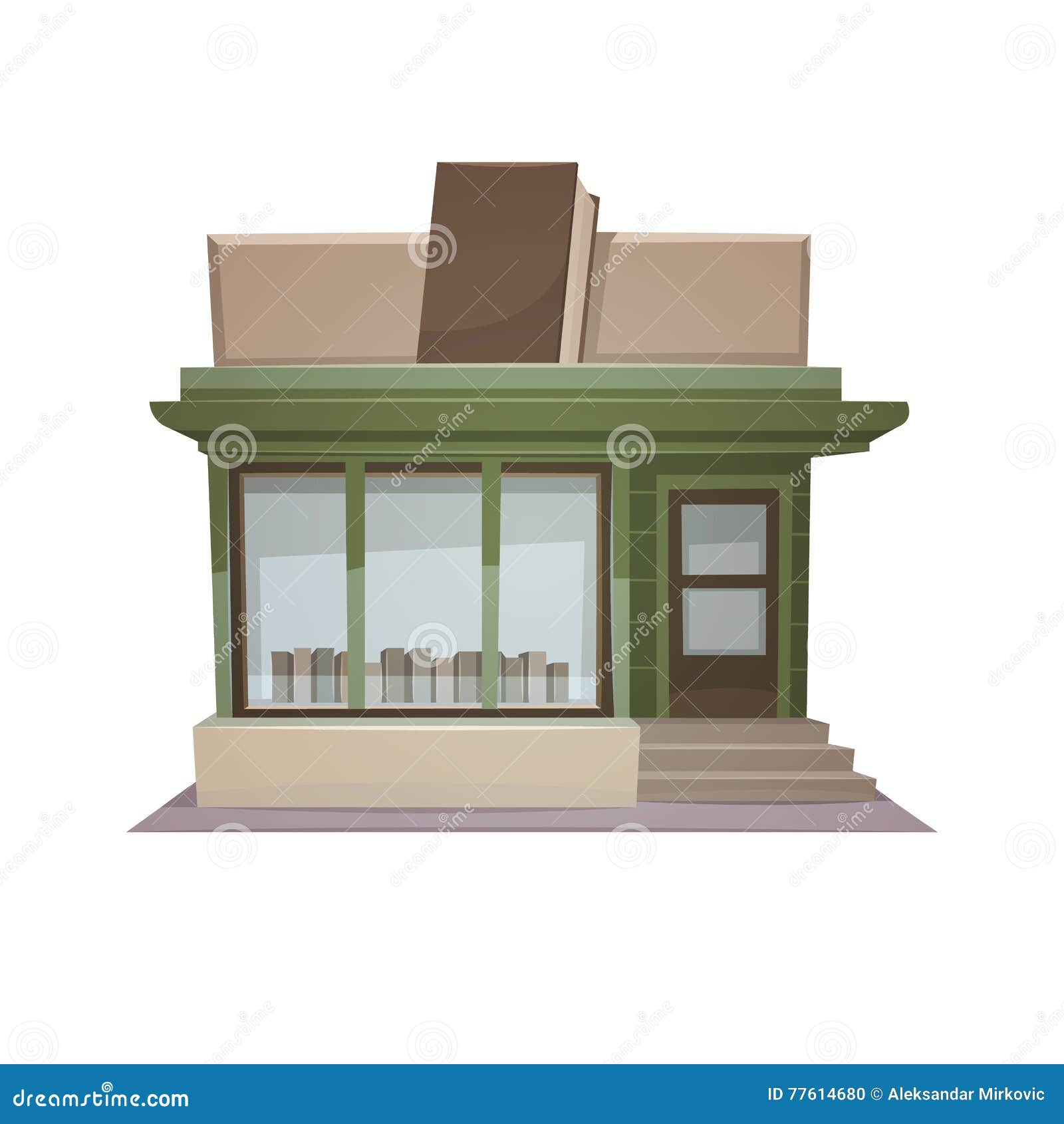 Book Store stock vector. Illustration of retail, front - 77614680