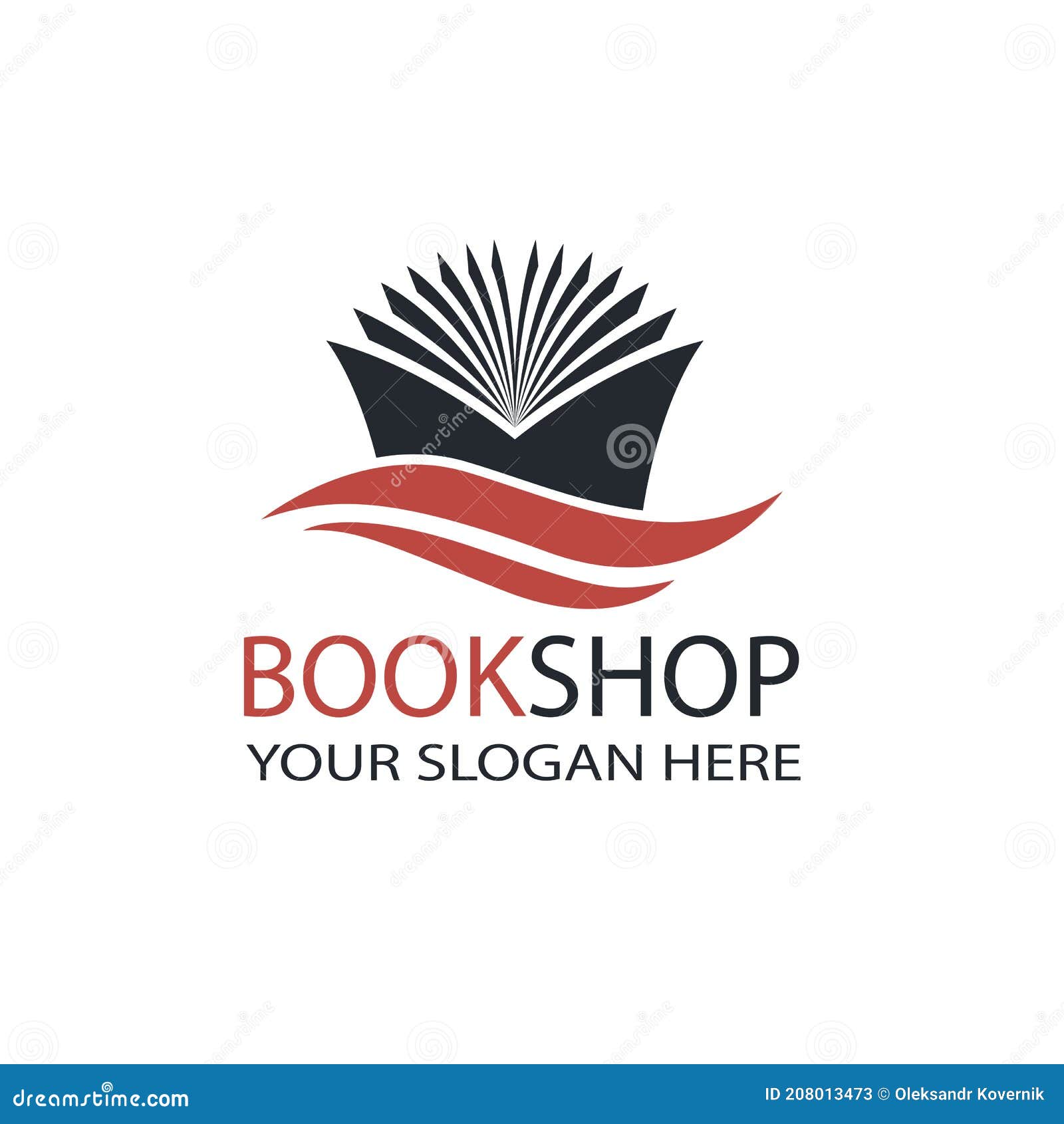 Book store emblem stock vector. Illustration of company - 208013473