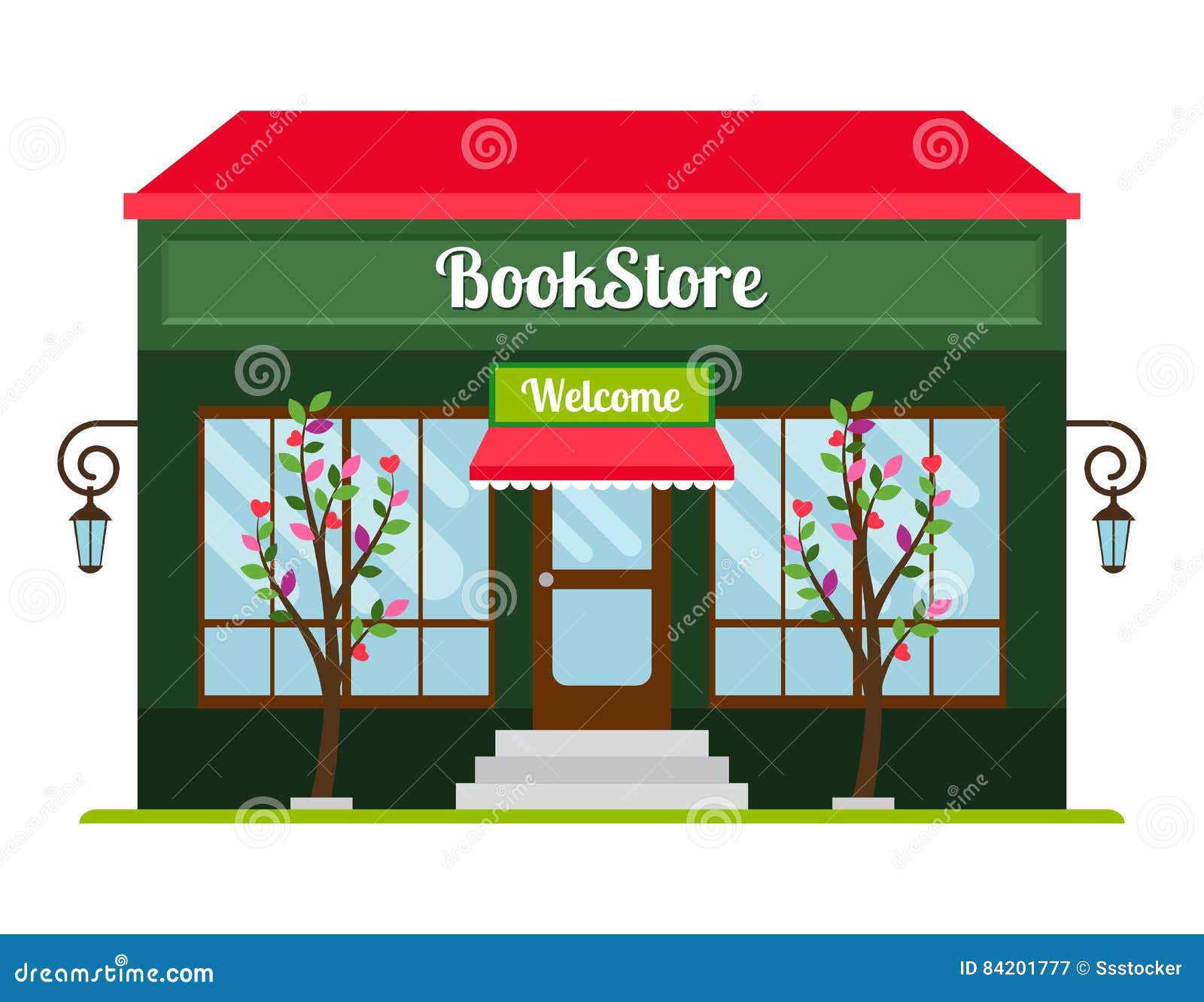 Book Store Logo Design With Gestalt Principle Cartoon Vector ...