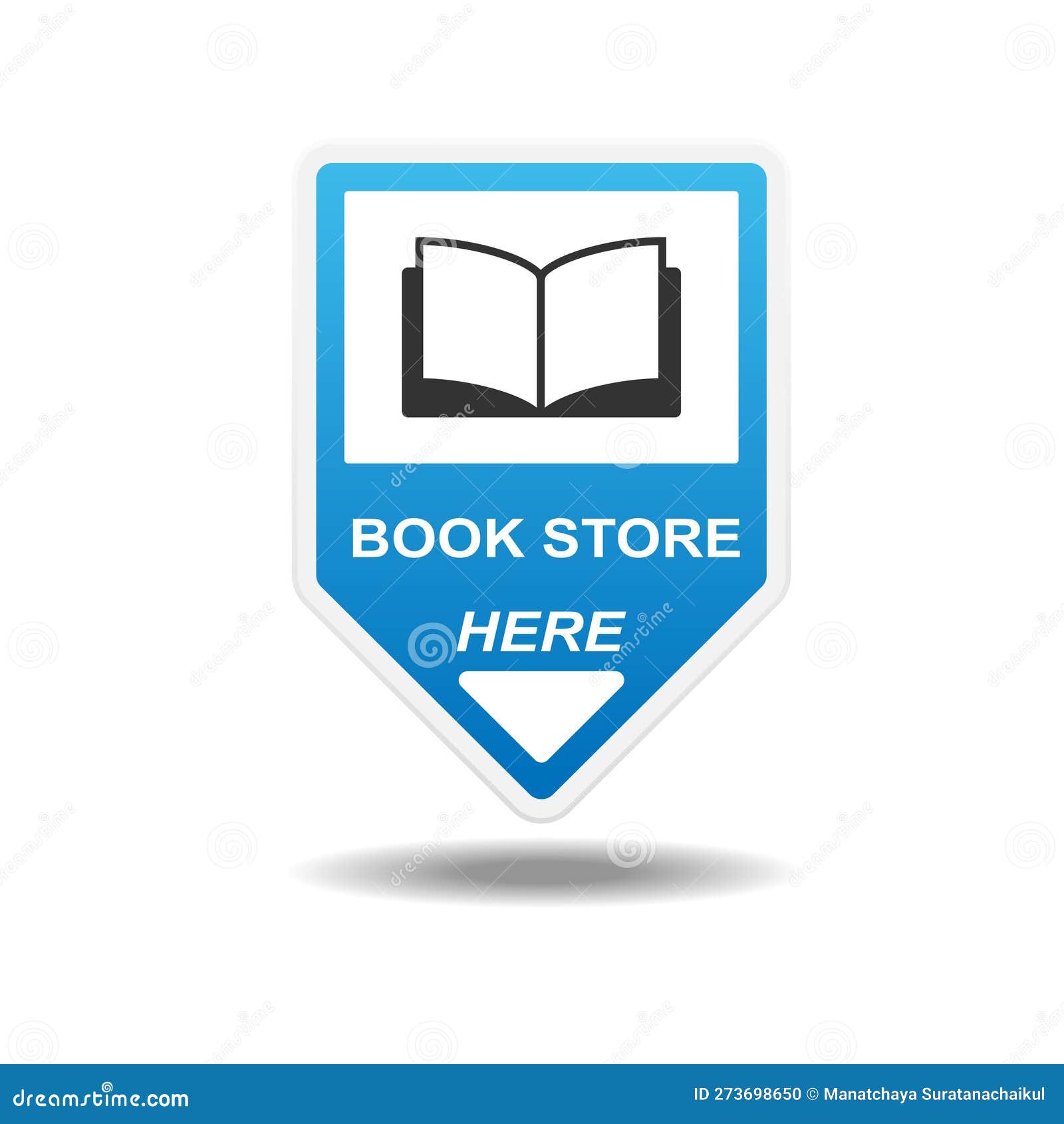 Book Store Here Sign Isolated on Background Stock Vector - Illustration ...