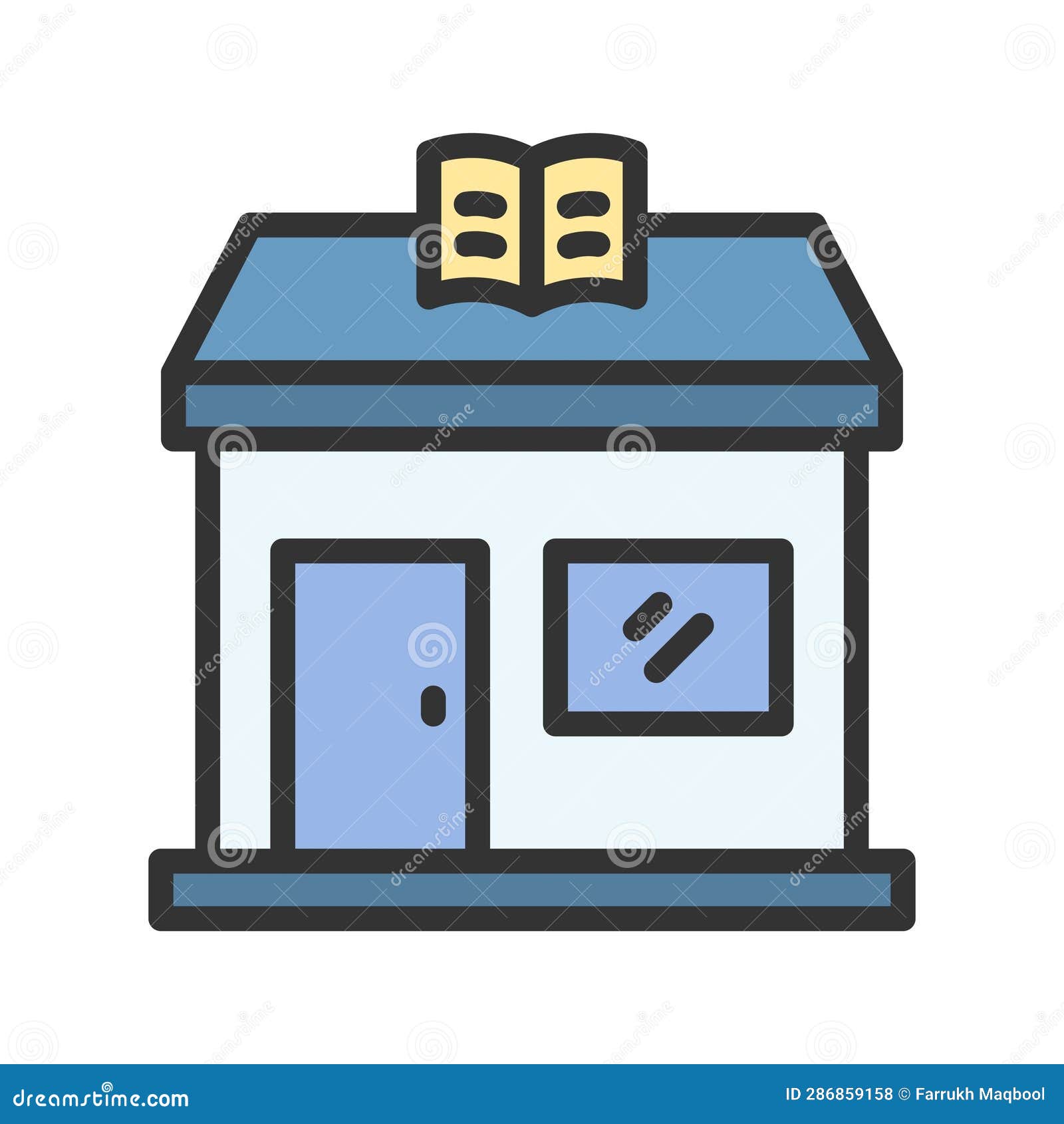 Book Store Icon Image. stock vector. Illustration of design - 286859158
