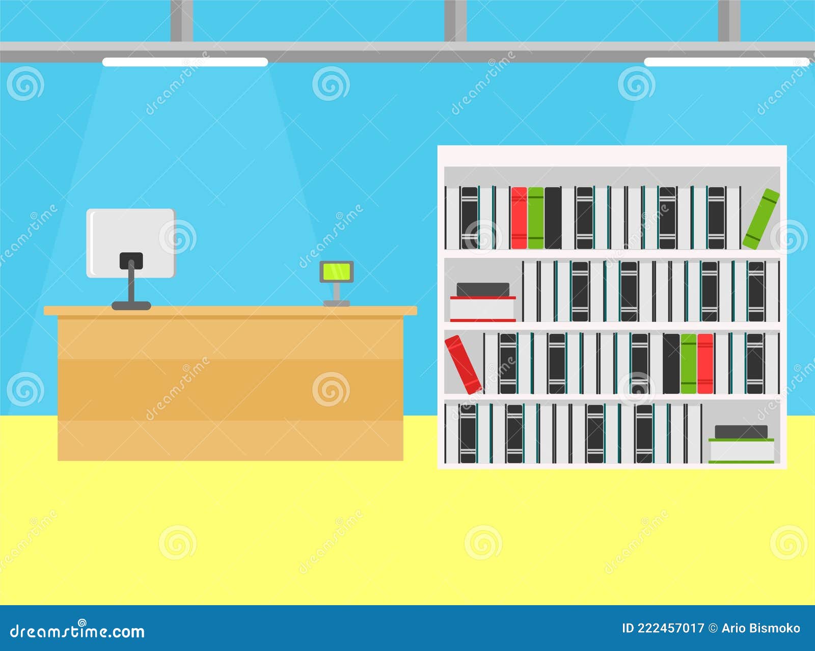 Book Store Interior Vector Background Stock Vector - Illustration of ...