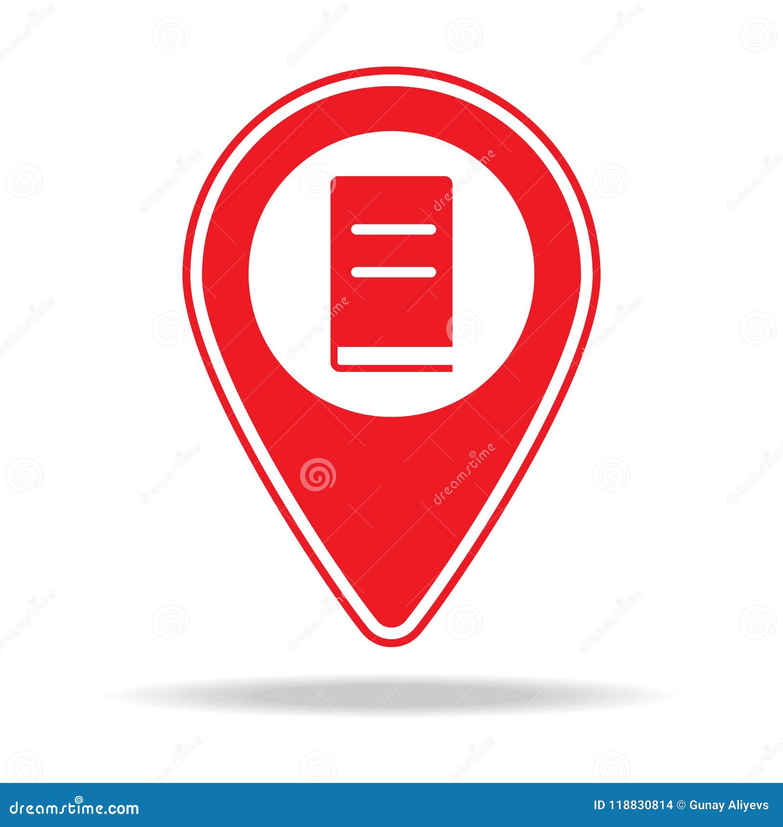 Book Store Map Pin Icon Element Of Warning Navigation Pin Icon For Mobile Concept And Web Apps 5511
