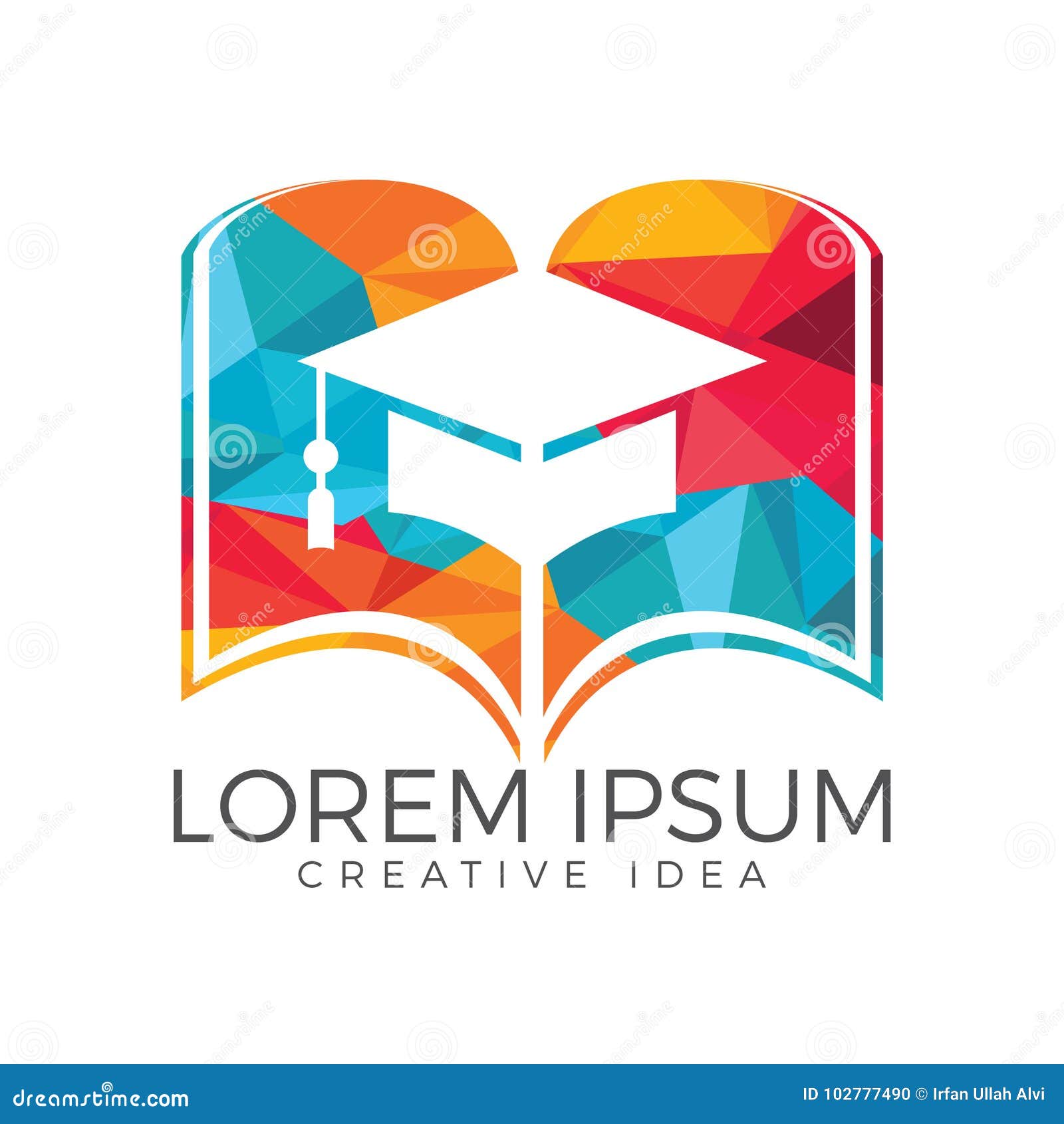 Book and Student Cap Logo Design. Stock Vector - Illustration of high ...