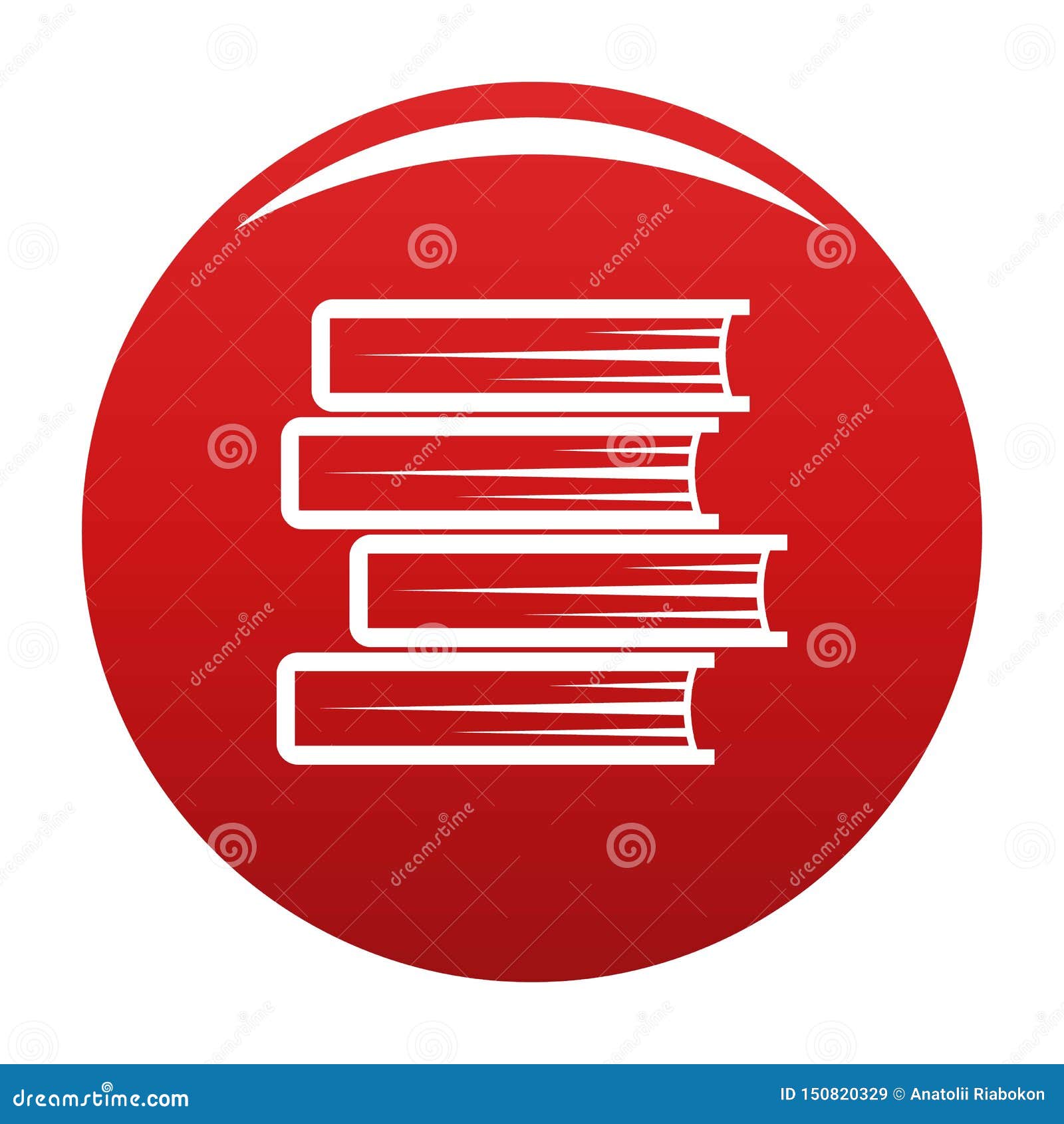 Book Student Icon Vector Red Stock Vector - Illustration of background ...