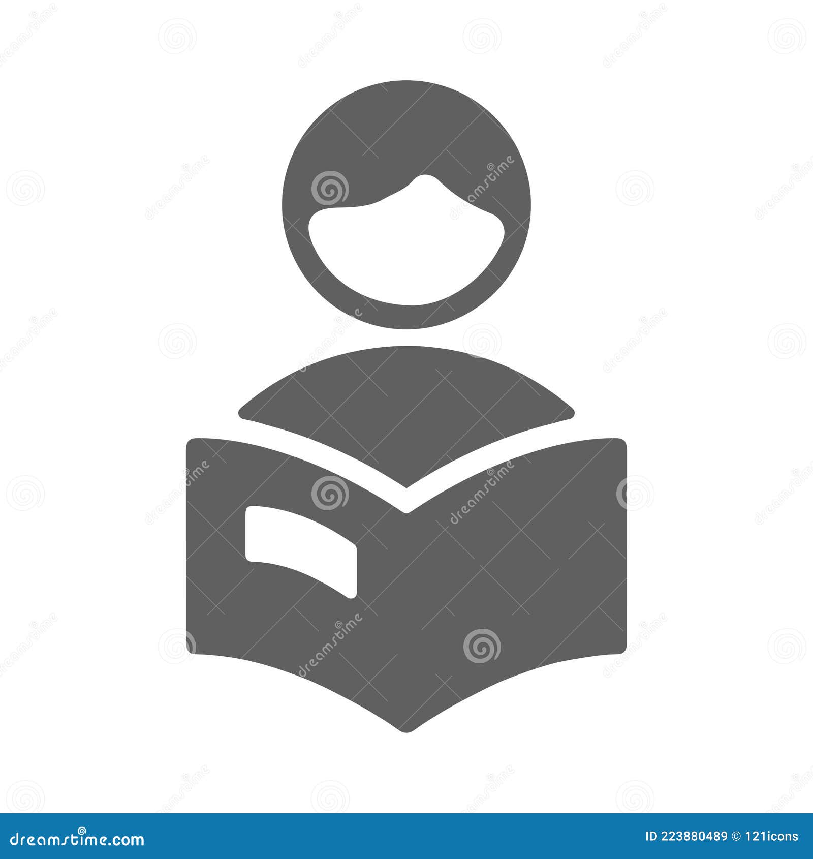 Book, Student, Learning Icon. Gray Vector Graphics Stock Vector ...