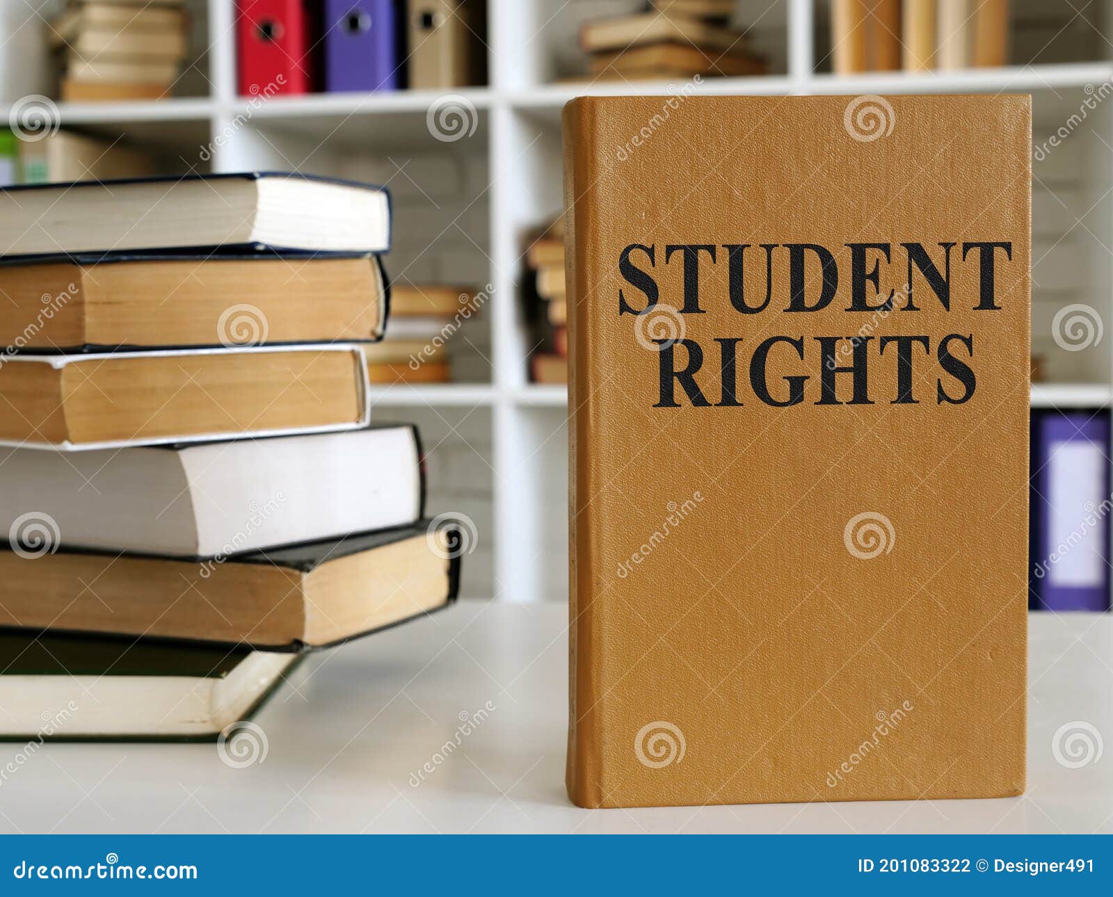 Book with Student Rights on the White Desk Stock Photo - Image of ...