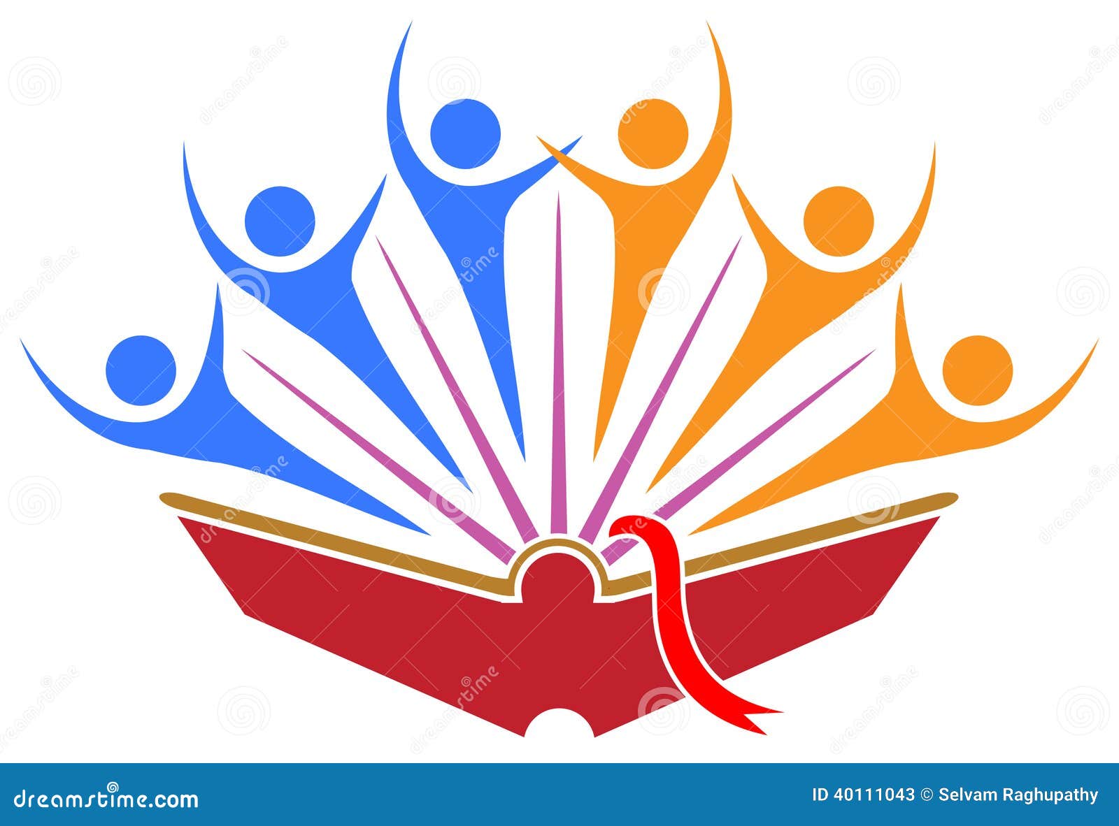 Book with students stock vector. Illustration of active - 40111043