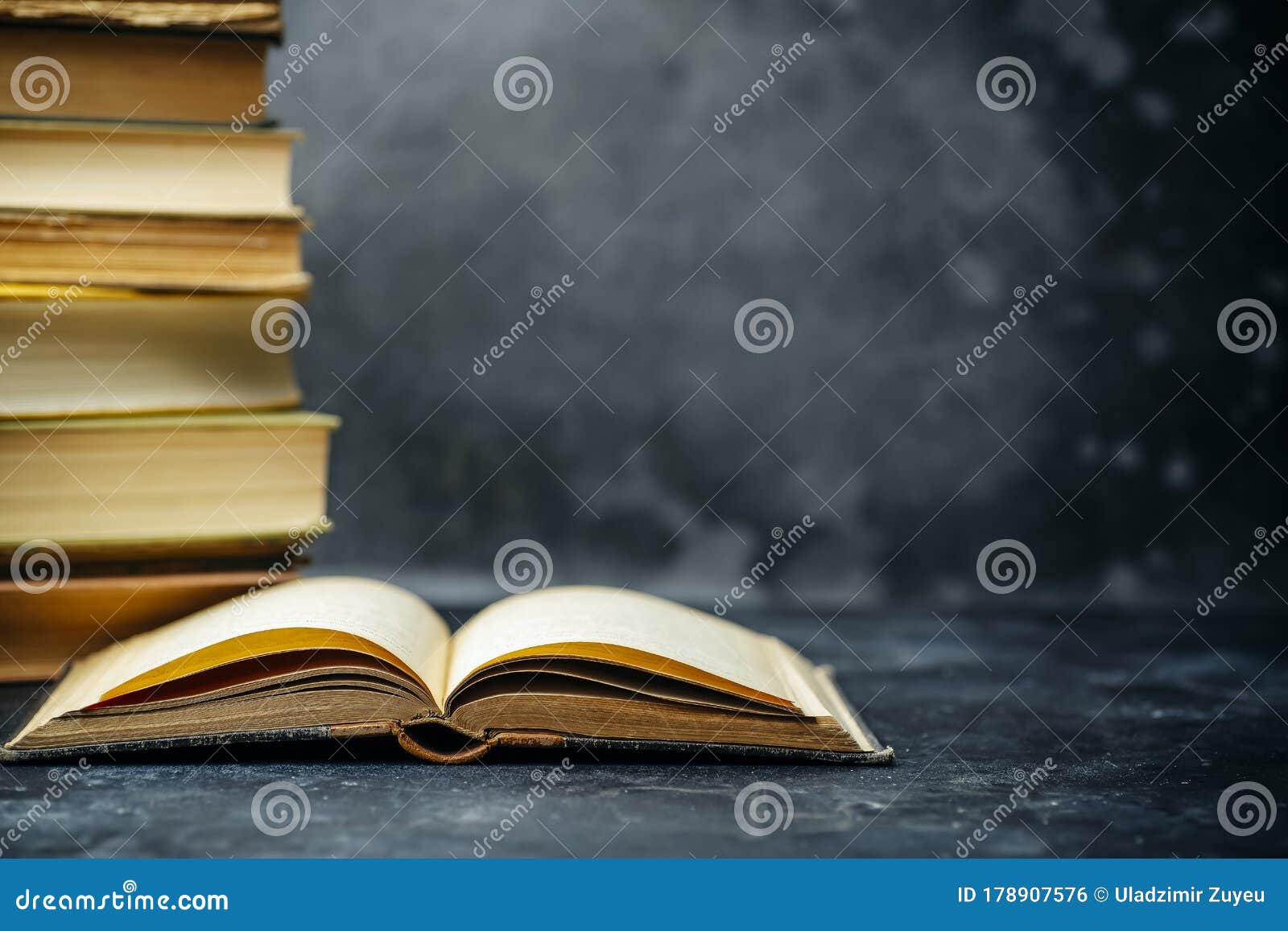 Book Study Educated. Library and Dictionary Background Stock Photo ...