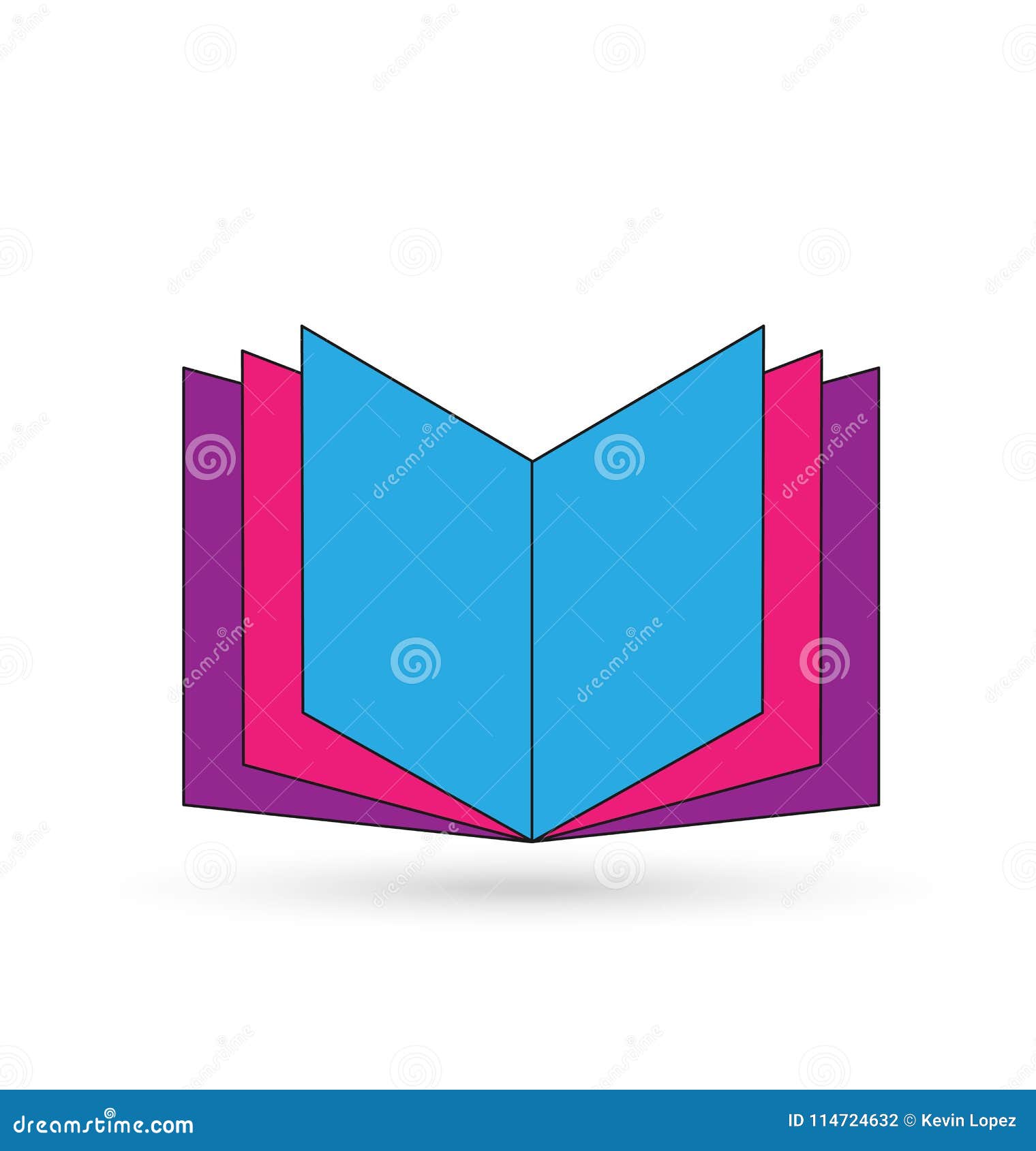 Book Study, Multi-colored Pages, Vector Logo Stock Vector ...