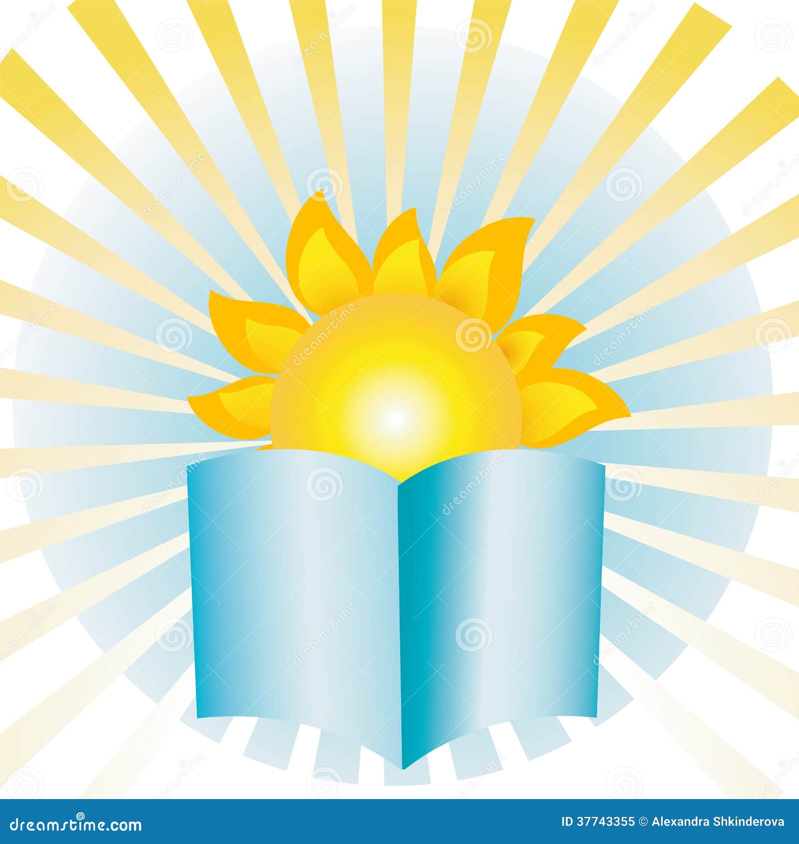 Book sun stock illustration. Illustration of concepts - 37743355
