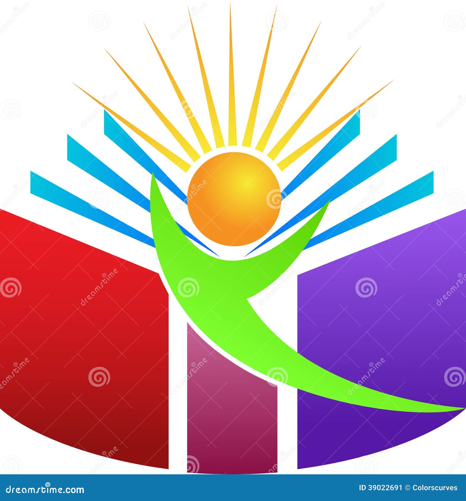Book sun stock vector. Illustration of color, human, export - 39022691
