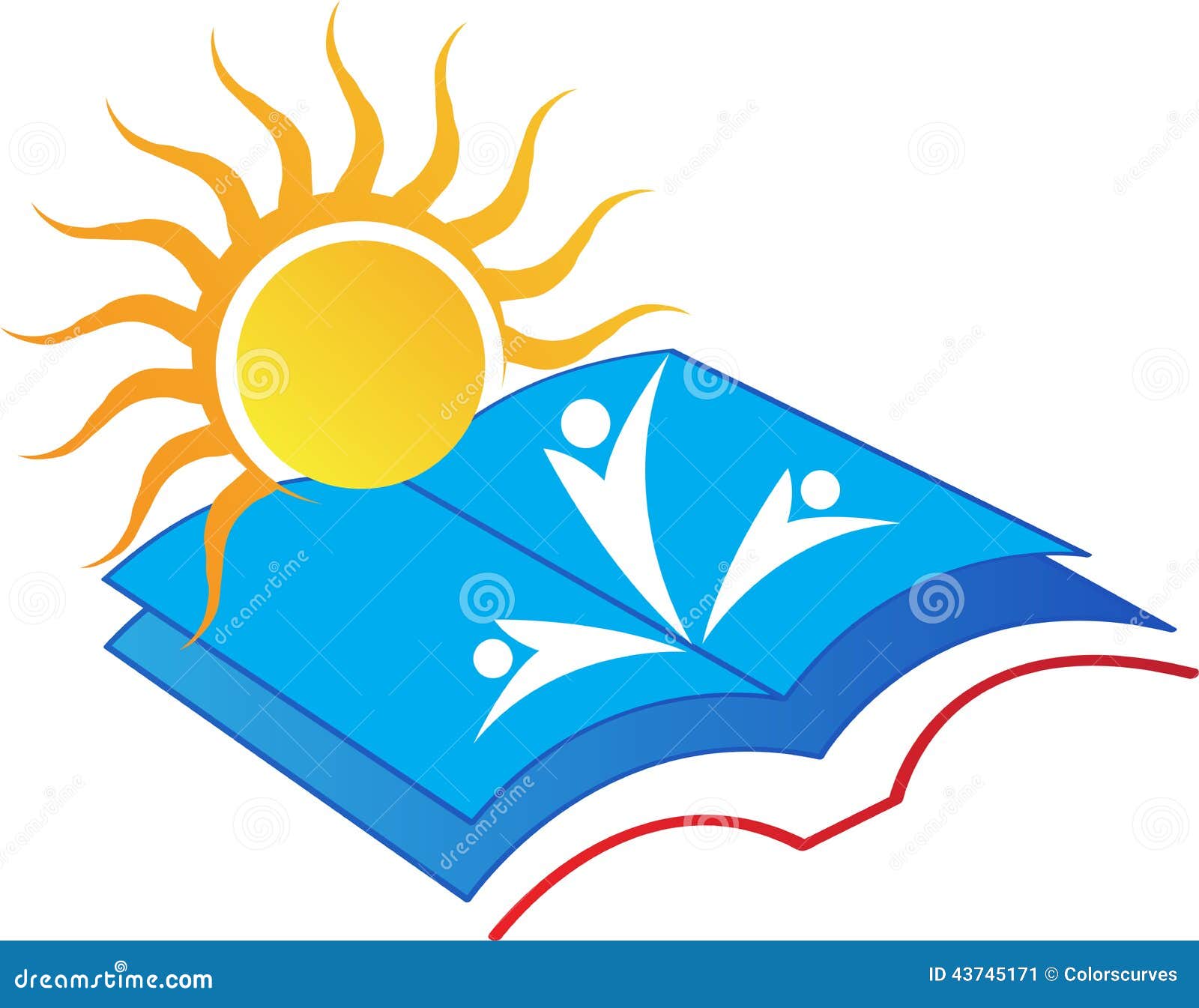 Book sun stock vector. Illustration of artistic, brand - 43745171