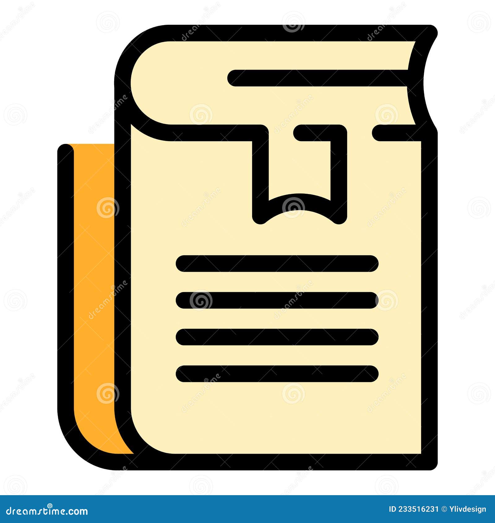 Book Syllabus Icon Color Outline Vector Stock Vector - Illustration of ...