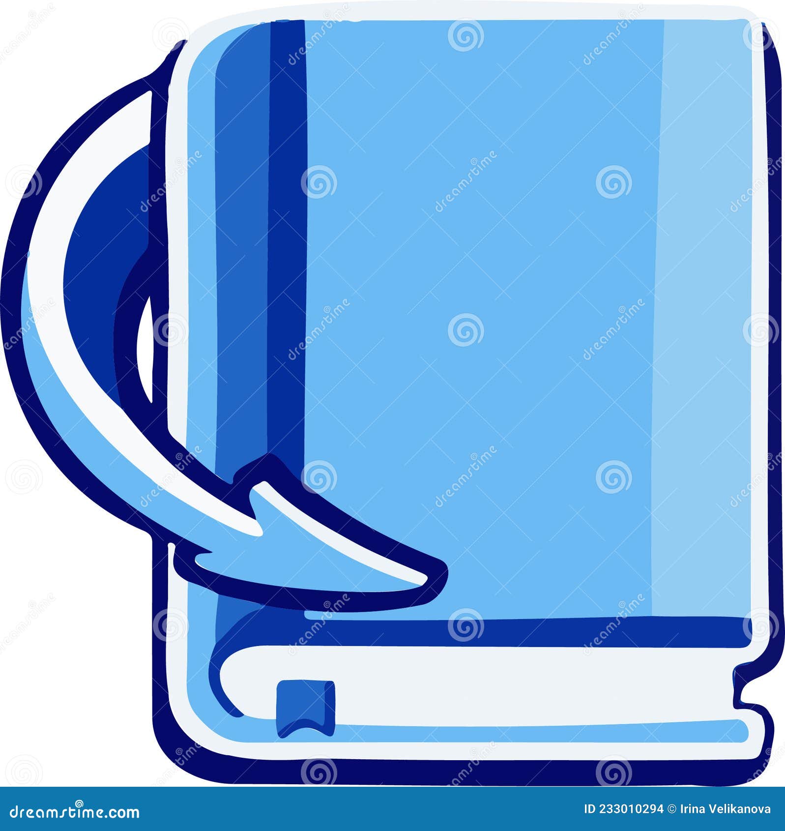 Book Symbol Icon Vector Blue Blue Reading Stock Vector - Illustration ...