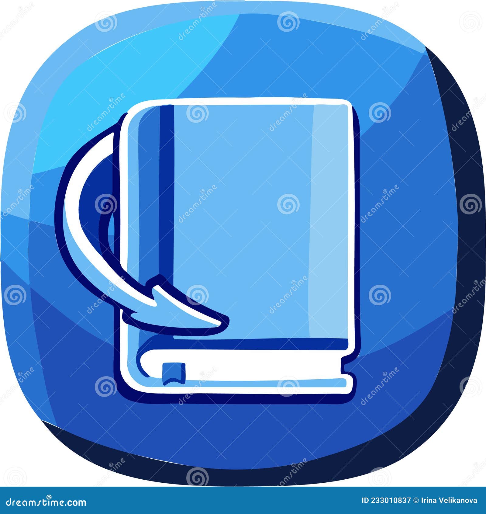 Book Symbol Icon Vector Blue Blue Reading Stock Vector - Illustration ...