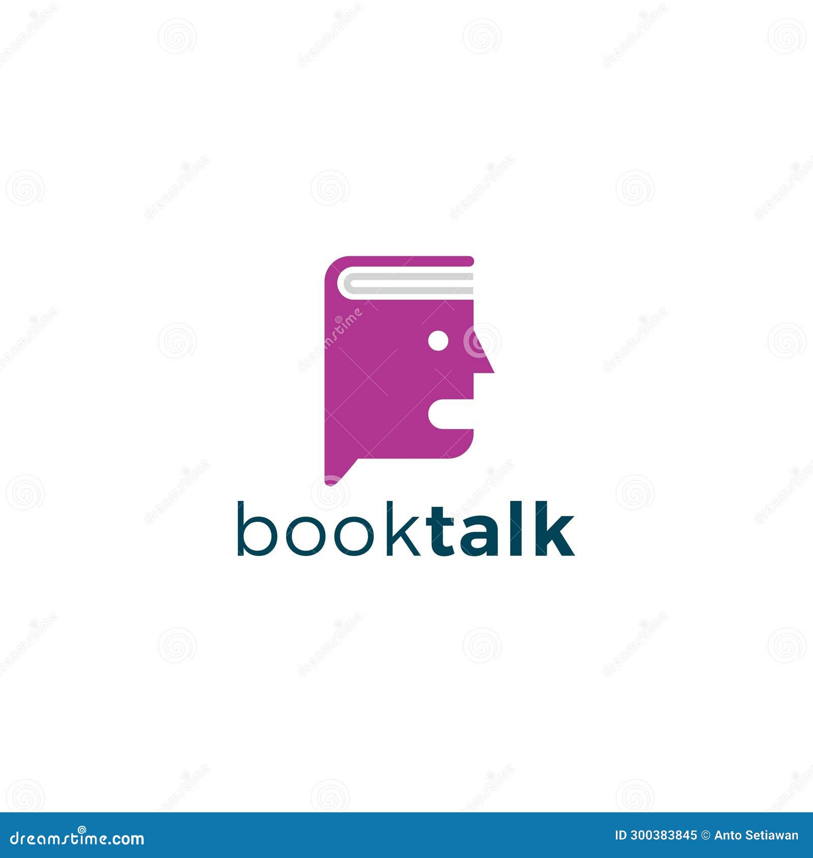 Book Talk Logo. Education Logo Vector Stock Vector - Illustration of ...