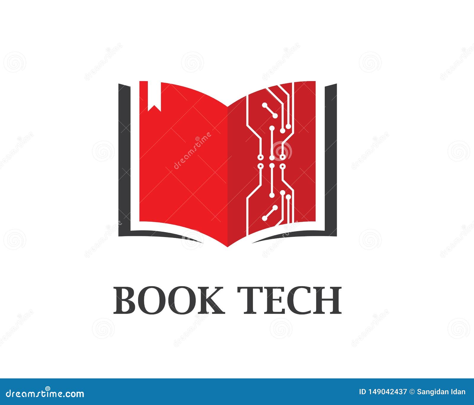 Book Technology Digital Logo Template Vector Illustration Stock Vector ...