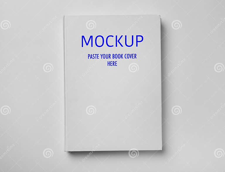 Book with Text Mockup, Paste Your Book Cover Here on White Background ...