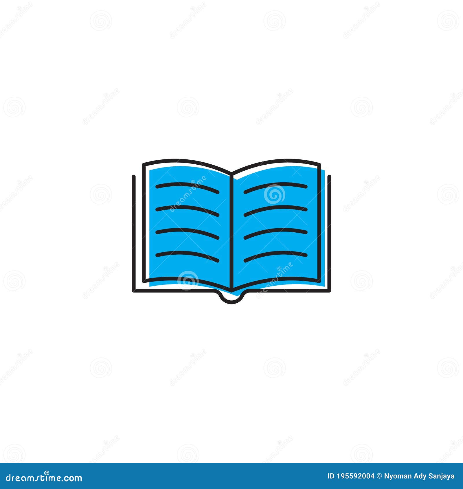 Book with Text Vector Icon Concept Design Isolated on White Background ...