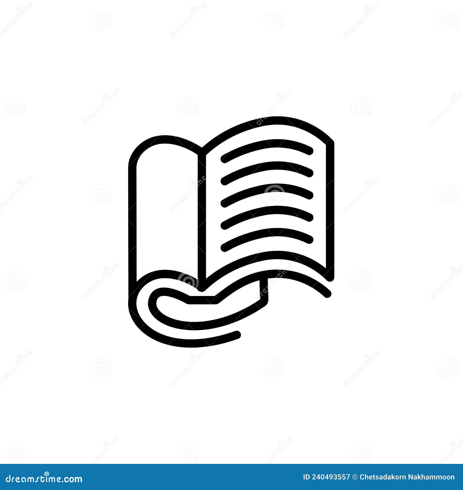 Book Thin Icon Vector Isolated on White Stock Vector - Illustration of ...