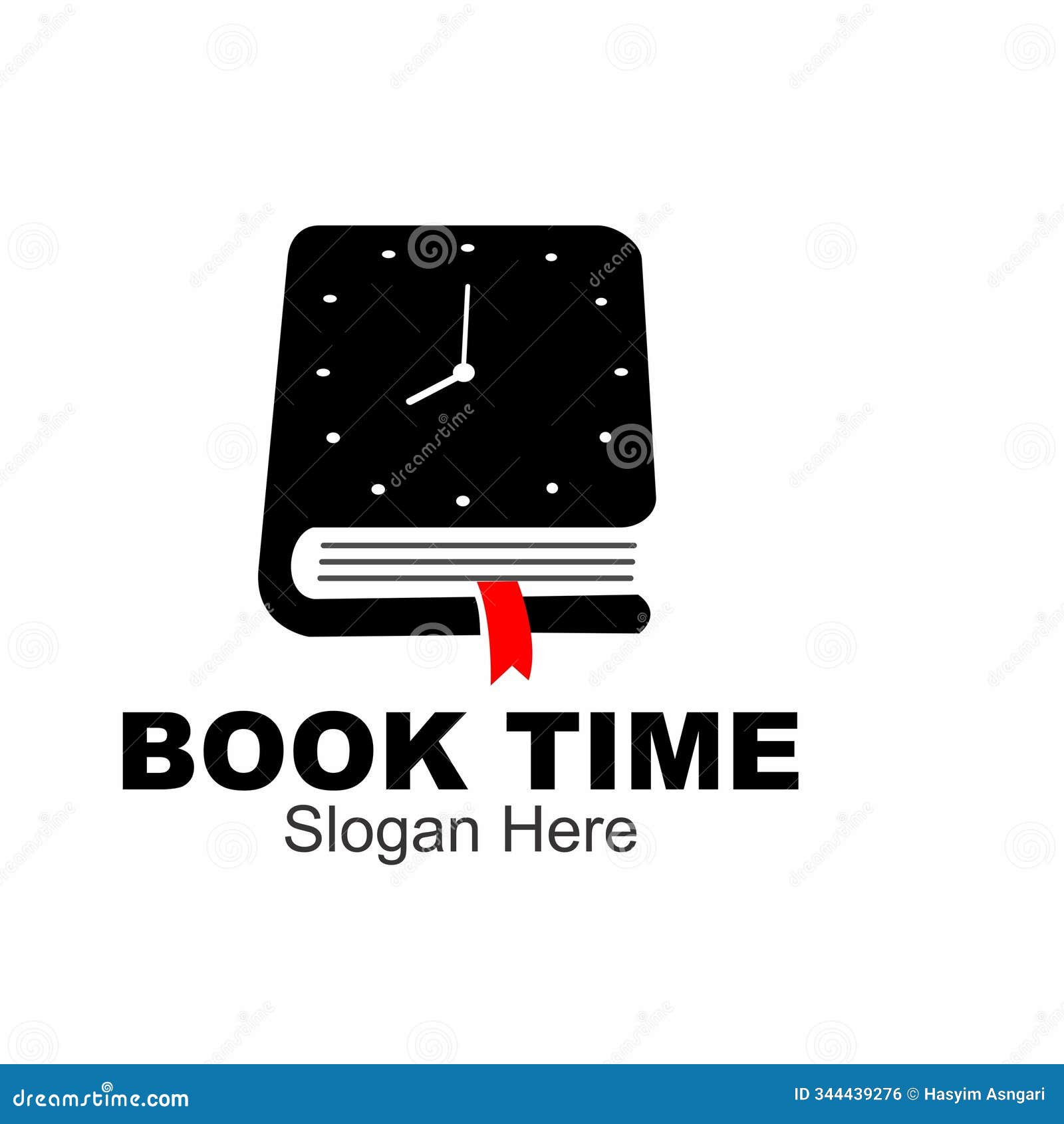 Book Time Logo Design Concept Stock Vector - Illustration of gadget ...