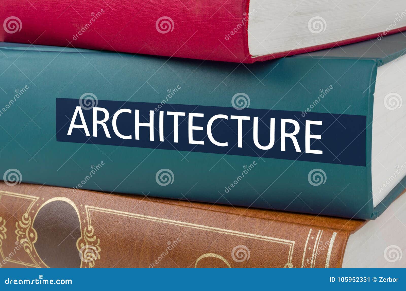 Book with the Title Architecture Written on the Spine Stock Image ...