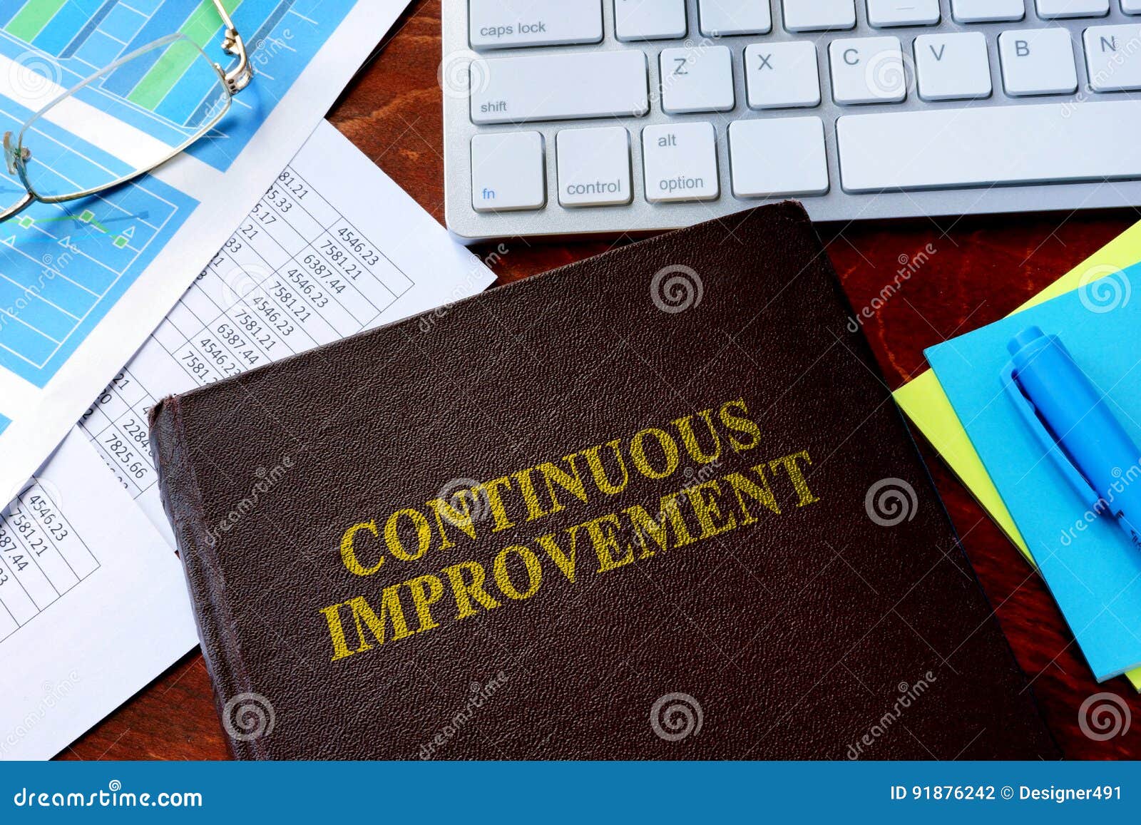 Book with Title Continuous Improvement. Stock Photo - Image of ...