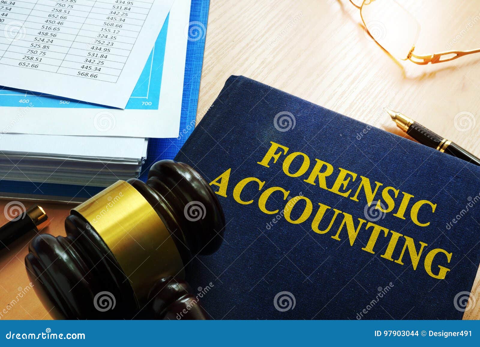 Book with Title Forensic Accounting. Stock Photo - Image of litigation ...