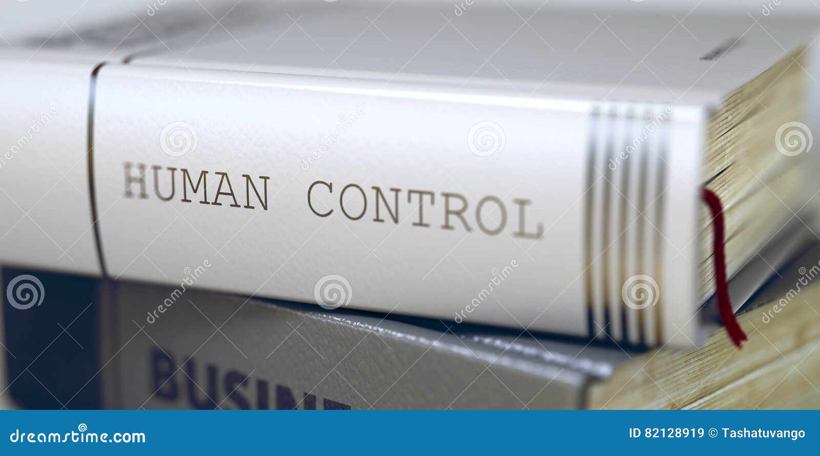 Book Title of Human Control. 3D. Stock Illustration - Illustration of ...