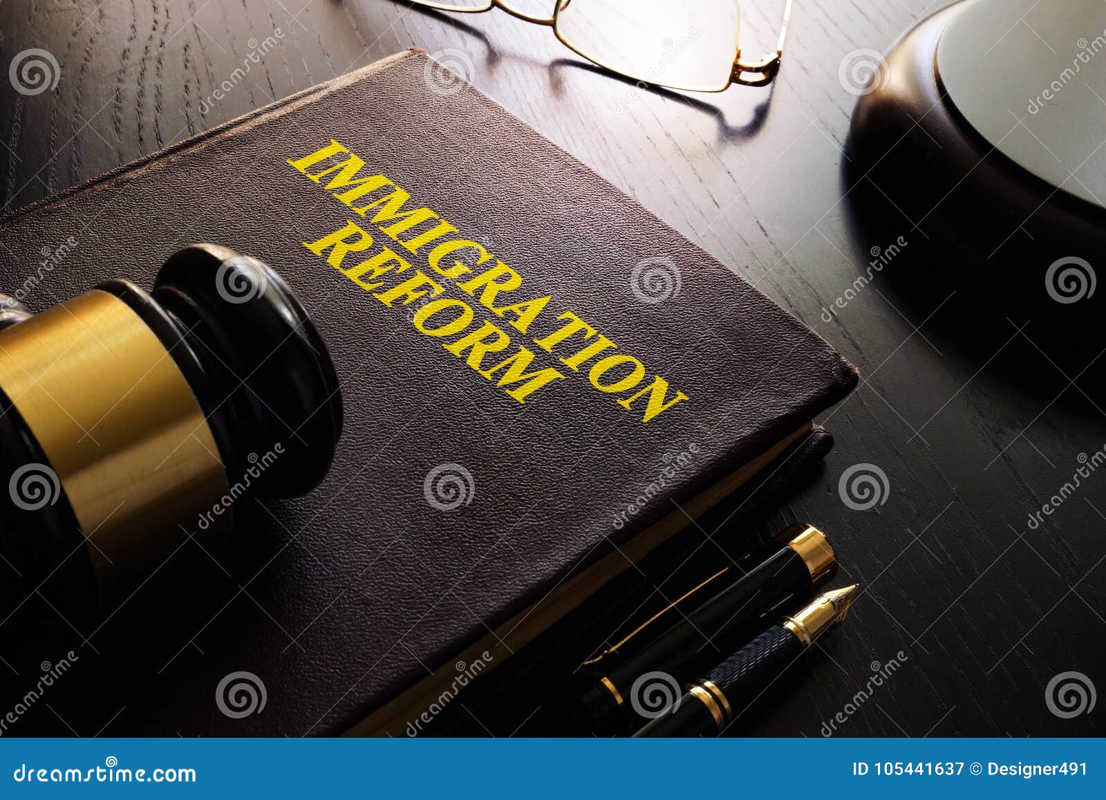 Book with Title Immigration Reform. Stock Image - Image of immigration ...