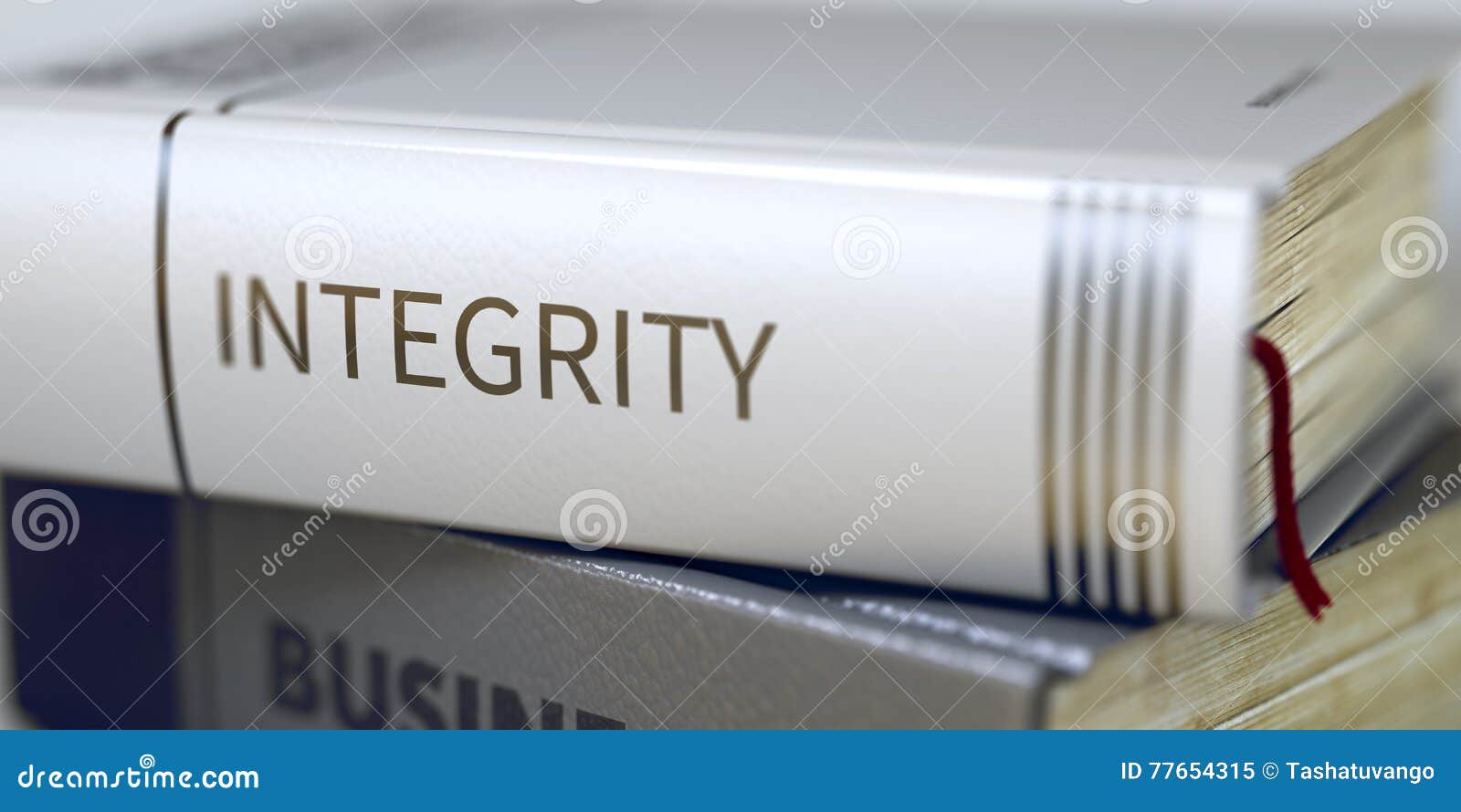 Book Title of Integrity. 3D. Stock Image - Image of communication ...