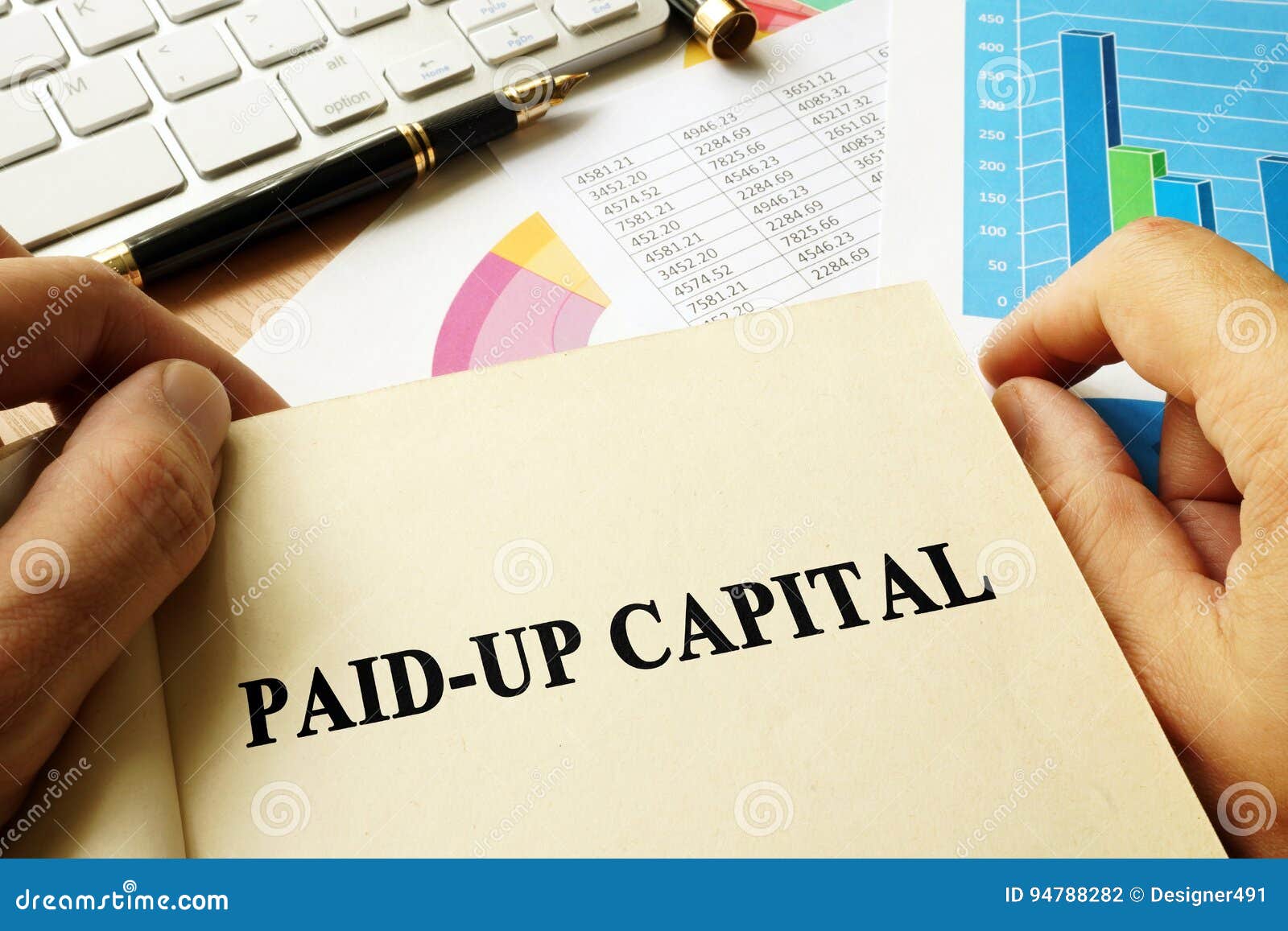 Book with Title Paid-up Capital. Stock Photo - Image of financial, paid ...