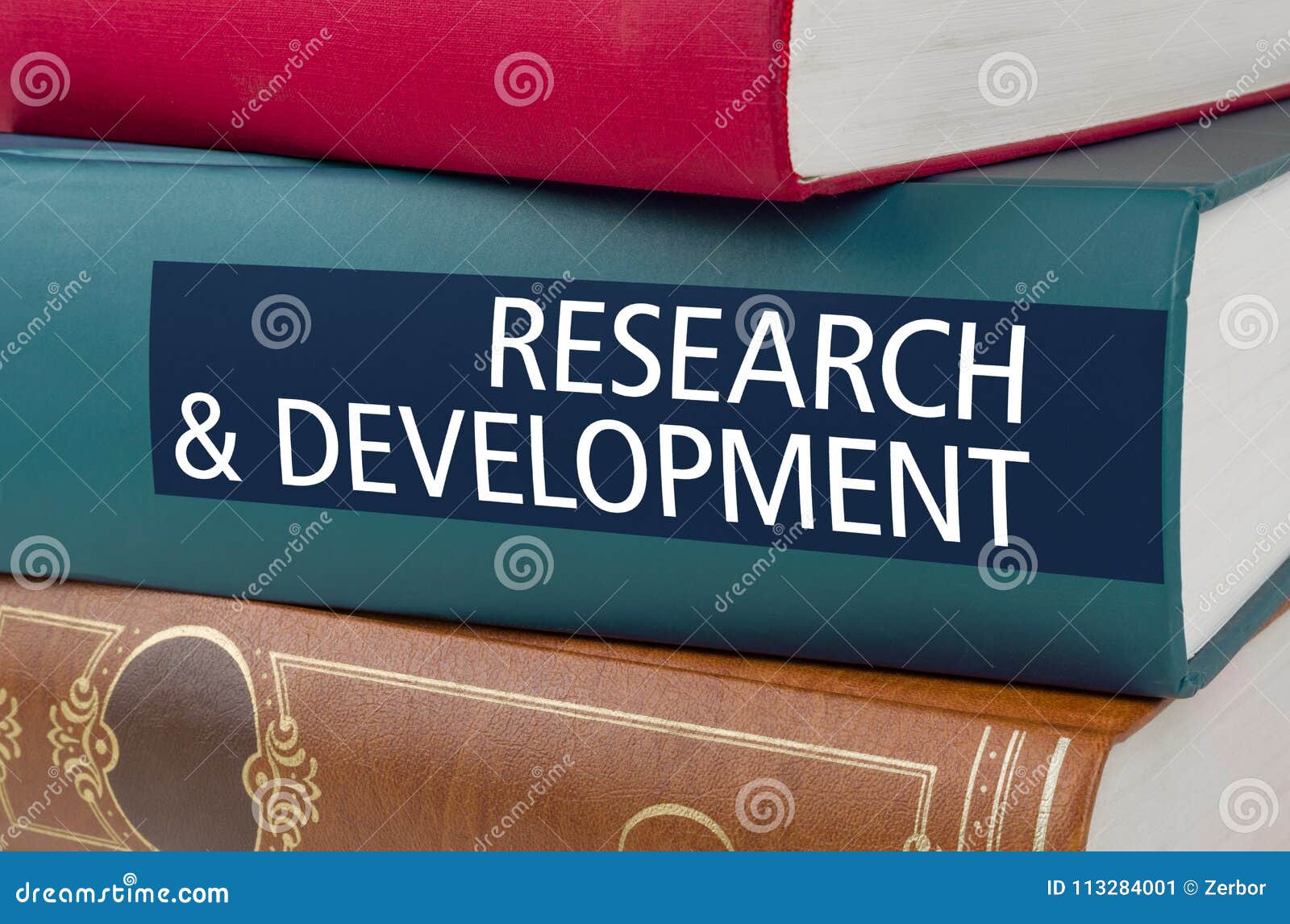 A Book with the Title Research and Development Stock Image - Image of ...