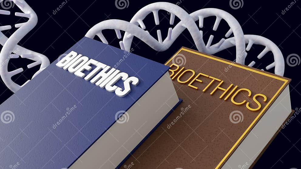 A Book Titled "BIOETHICS" and a DNA Double Helix. Stock Illustration ...