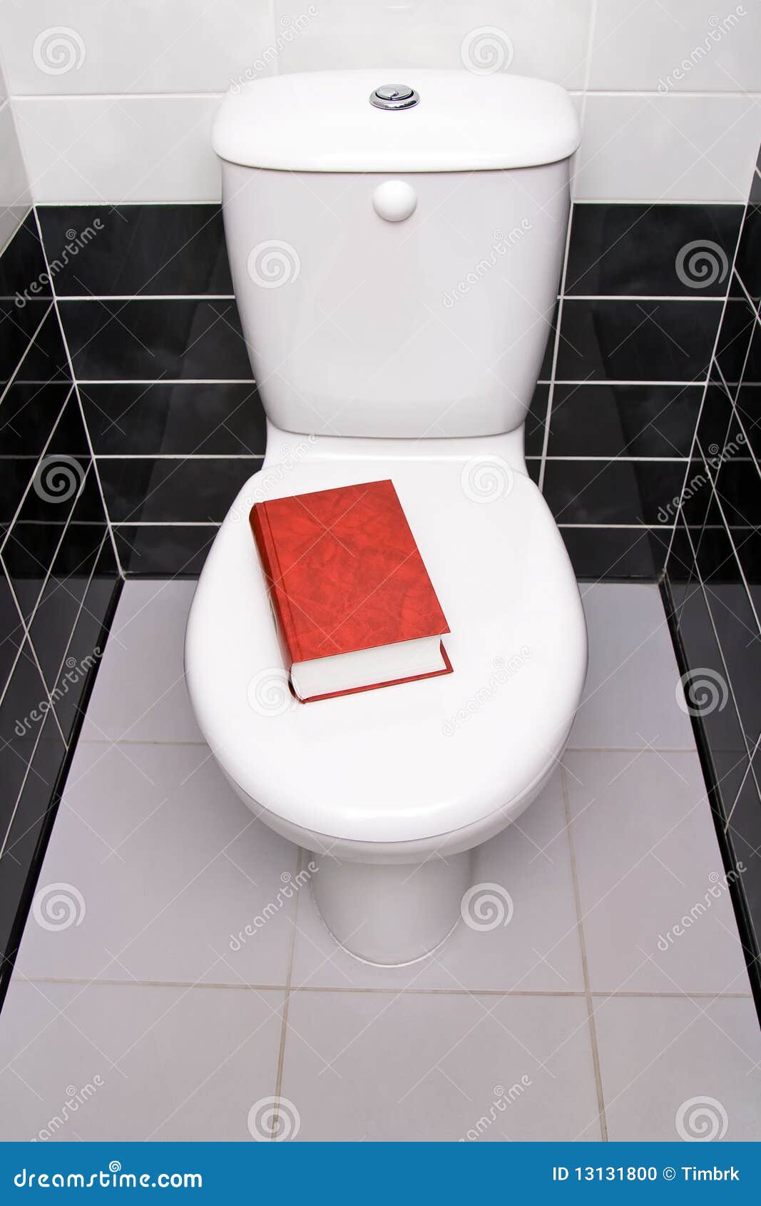 Book in the toilet stock photo. Image of black, toilet - 13131800