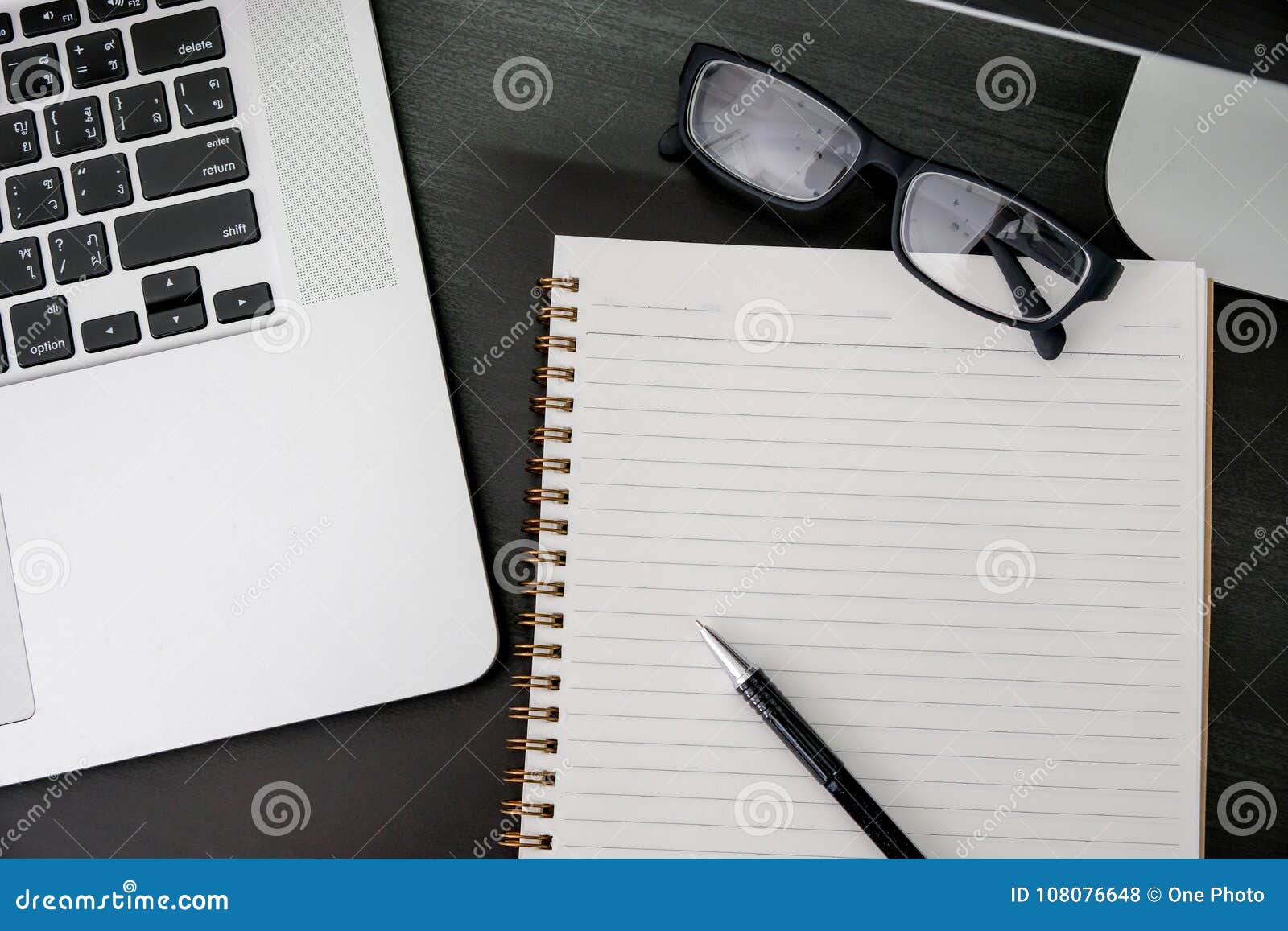 Book Top View Homework School Notebook Ready for Adding Text or Stock ...