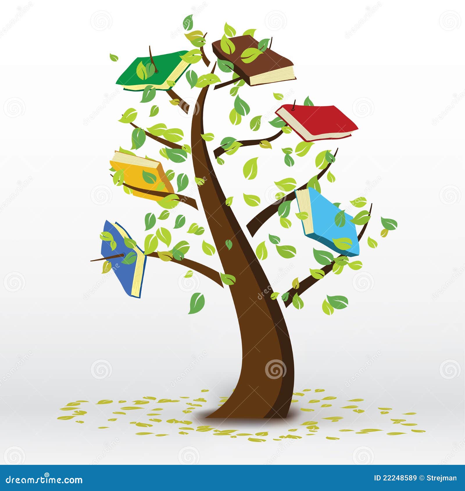 Book Tree stock vector. Illustration of leaf, allegory - 22248589