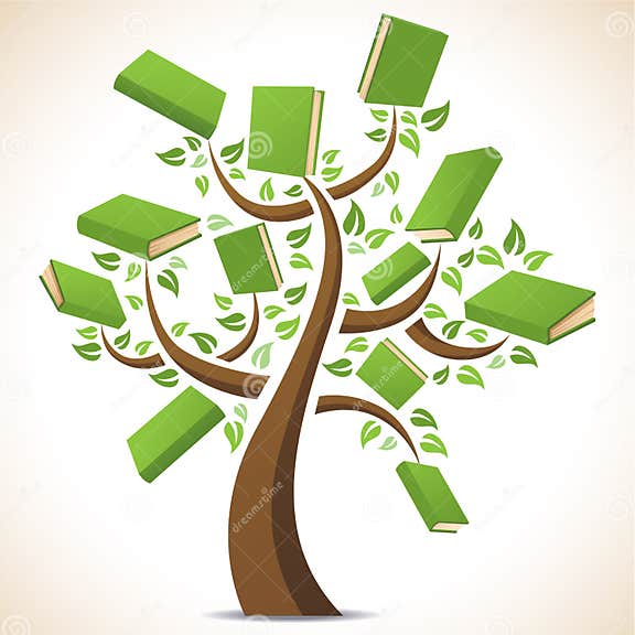 Book tree stock illustration. Illustration of book, student - 25052725