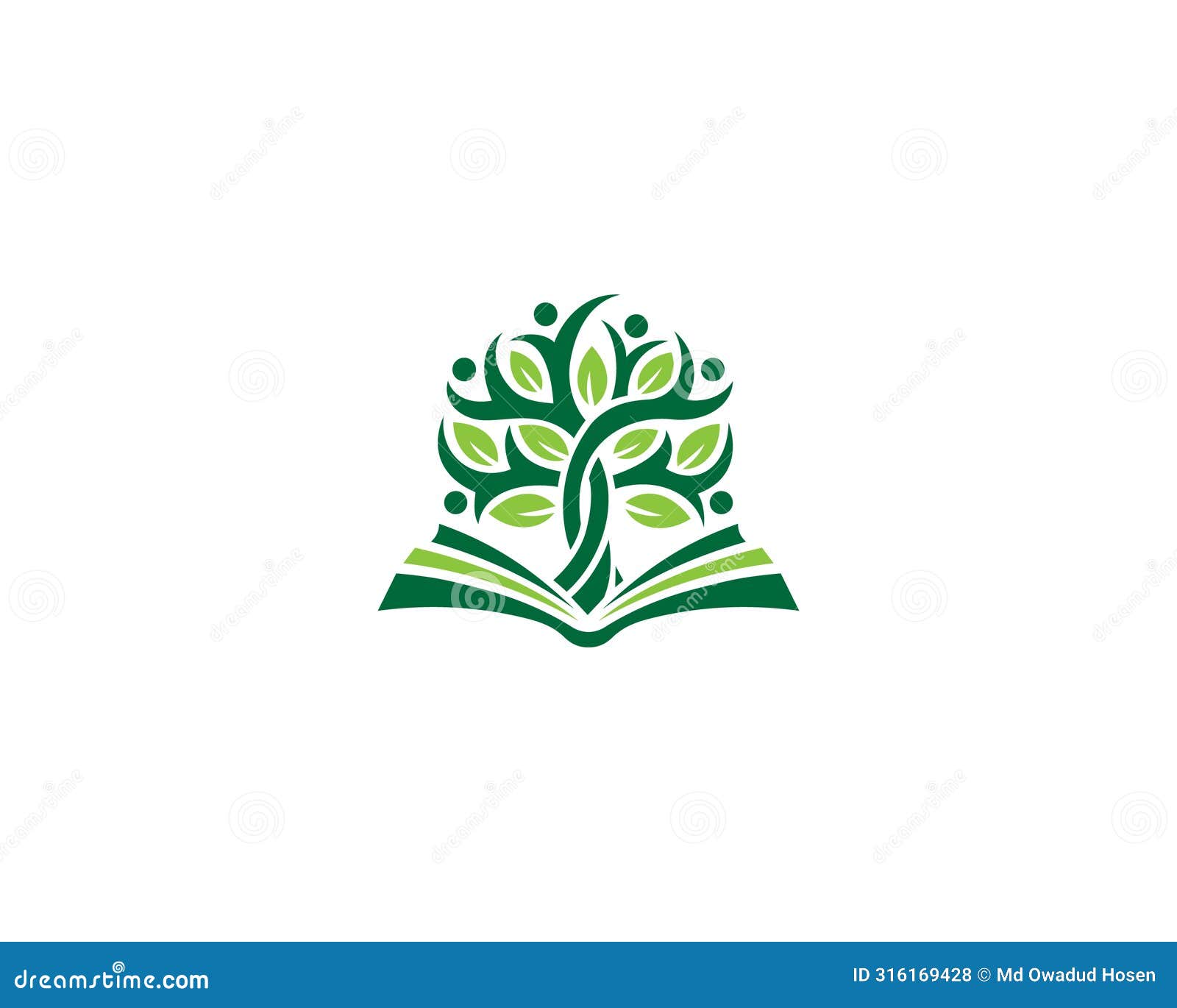 Book and Tree Education Logo Design. Stock Vector - Illustration of ...