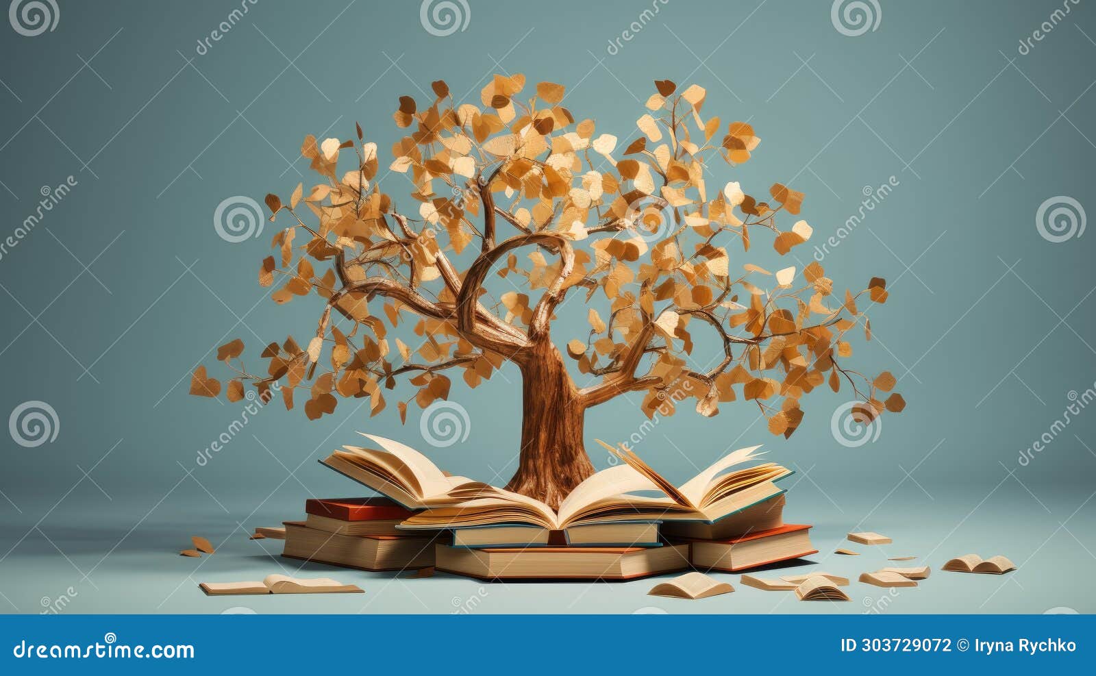 Book Tree, Tree of Knowledge Stock Illustration - Illustration of ...