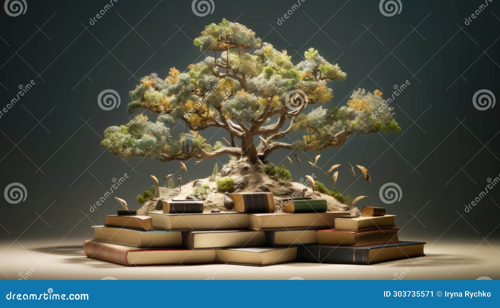 Book Tree, Tree of Knowledge Stock Image - Image of tree, school: 303735571