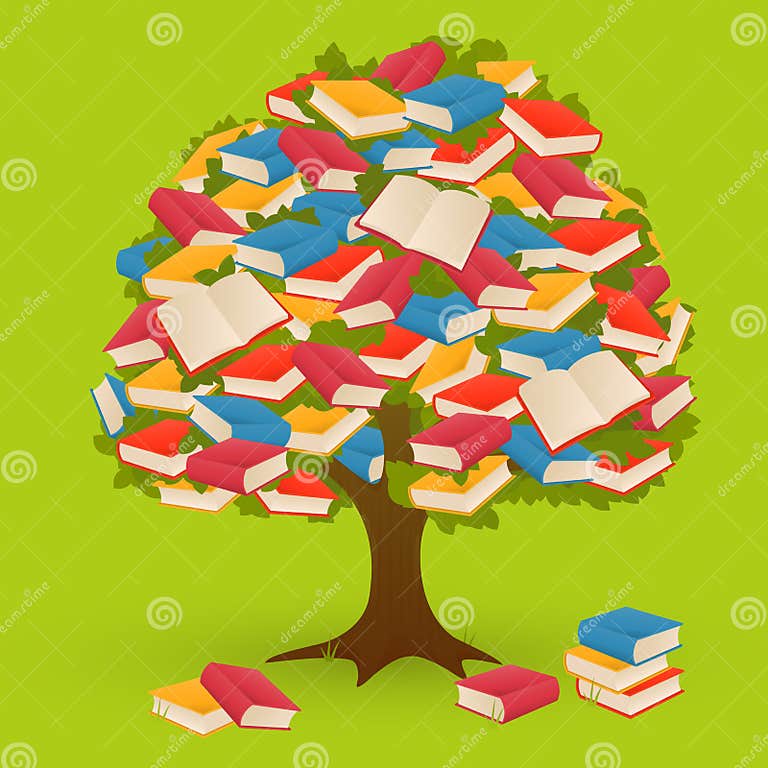 Book Tree stock vector. Illustration of colored, teaching - 30587482