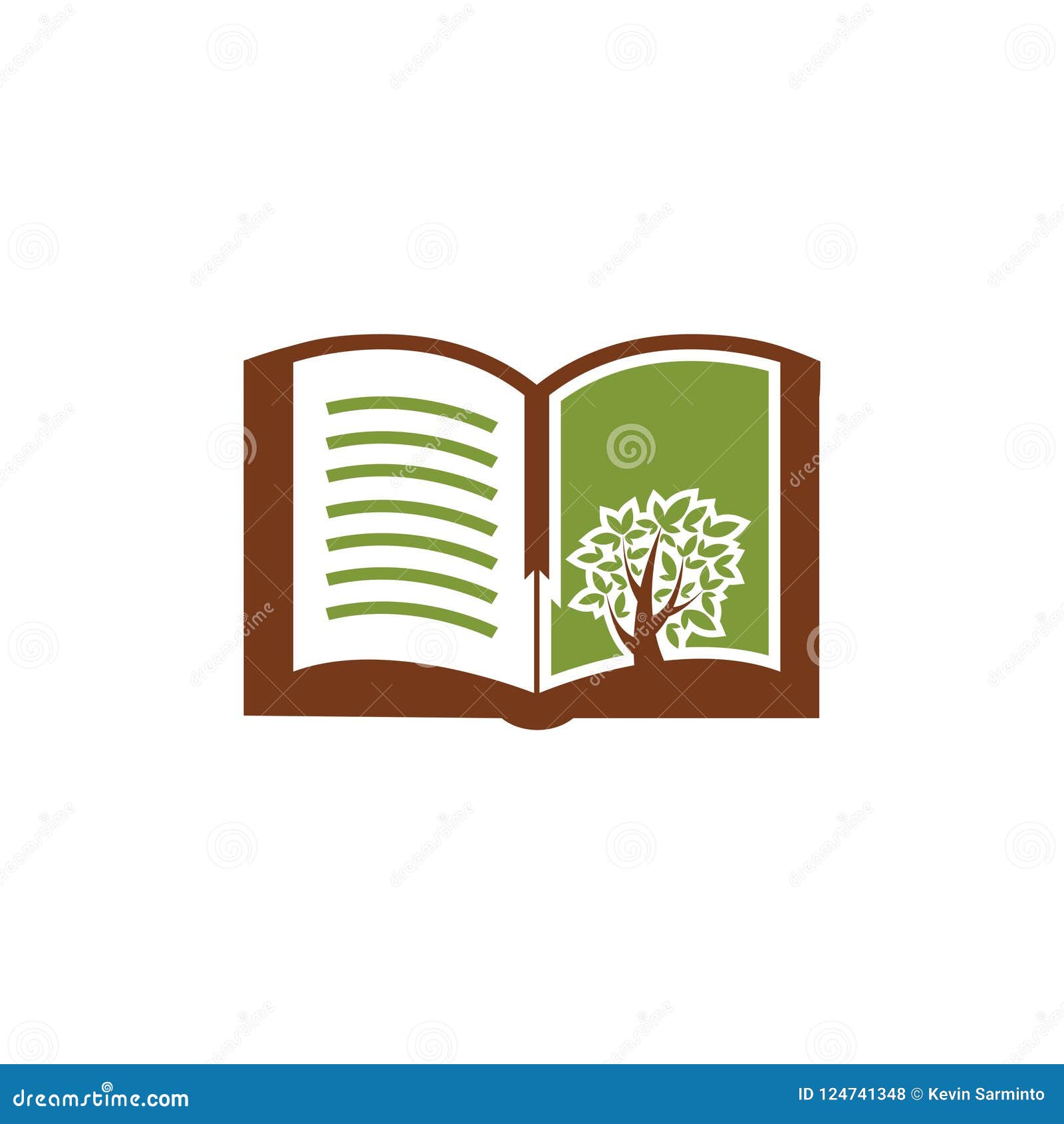 Book tree logo stock vector. Illustration of concept - 124741348
