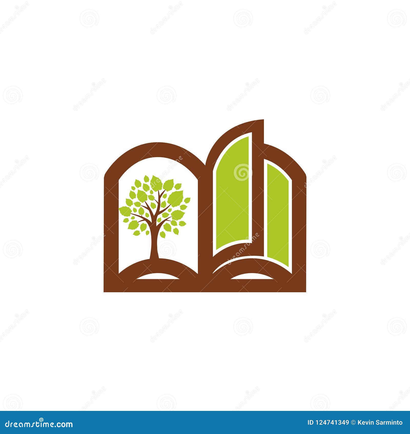 Book tree logo stock vector. Illustration of natural - 124741349