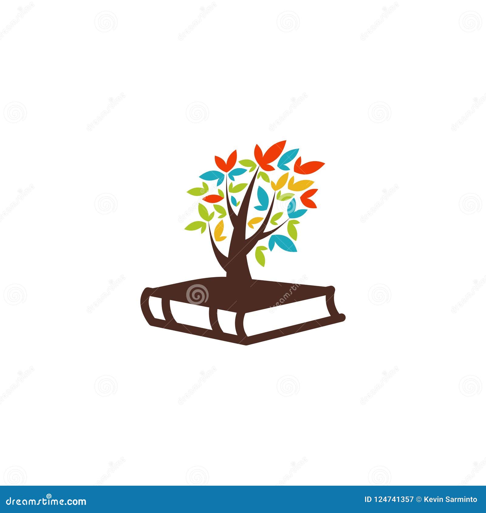 Book tree logo stock vector. Illustration of bookstore - 124741357