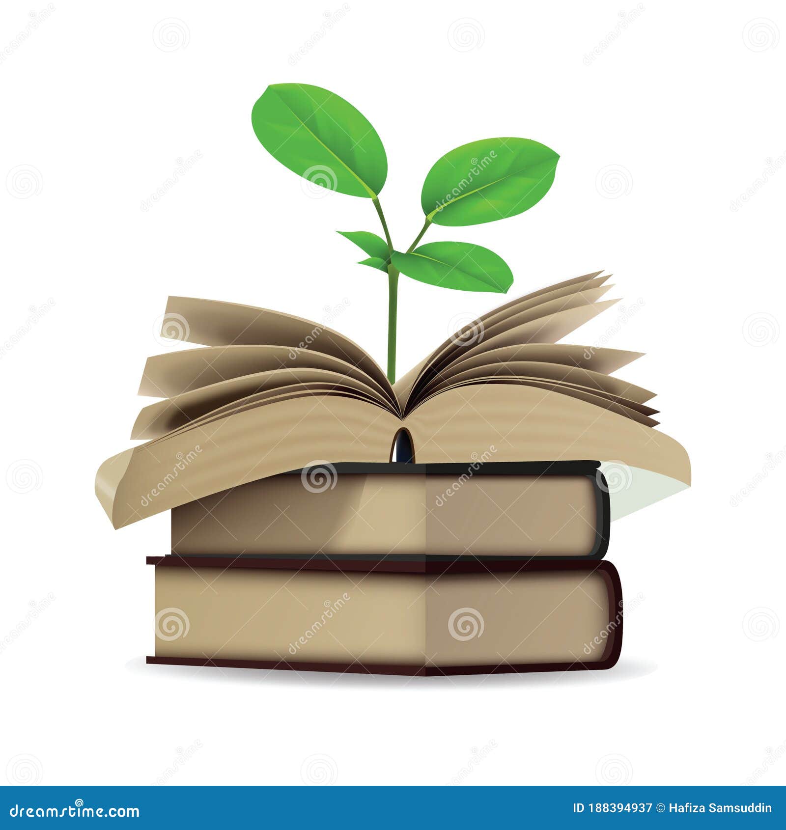 Book Tree. Vector Illustration Decorative Design Stock Vector ...