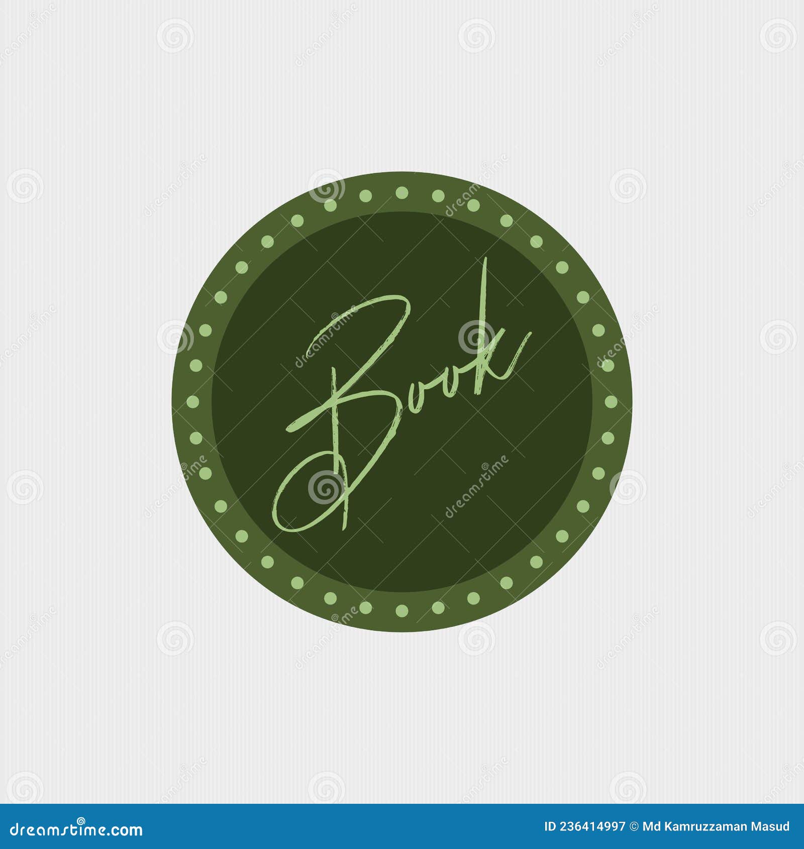 Book Typography Logo in Circle Shape. Stock Vector - Illustration of ...