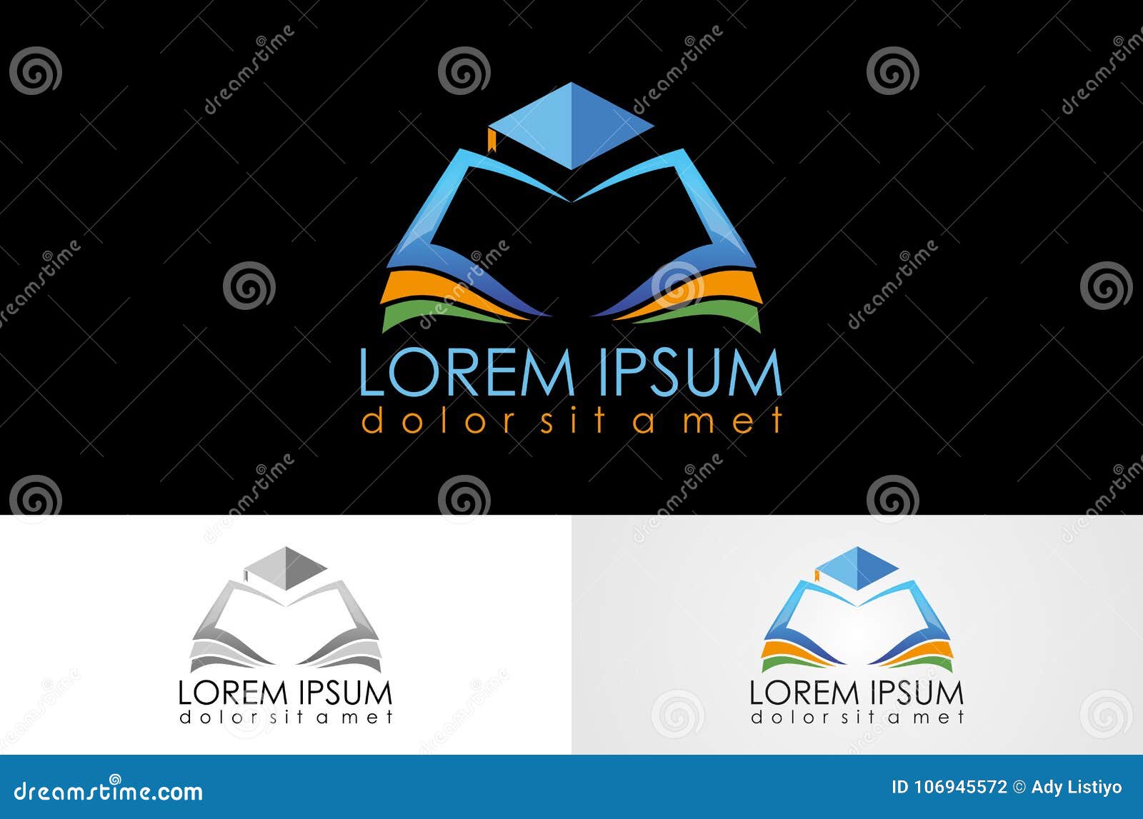 Book university logo stock vector. Illustration of book - 106945572